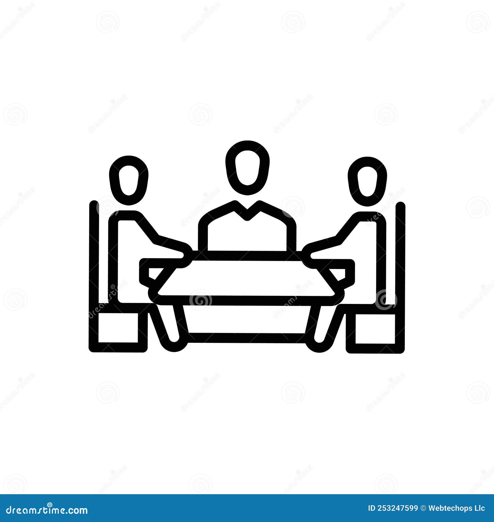 Black Line Icon for Arbitration, Adjudication and Mediation Stock ...