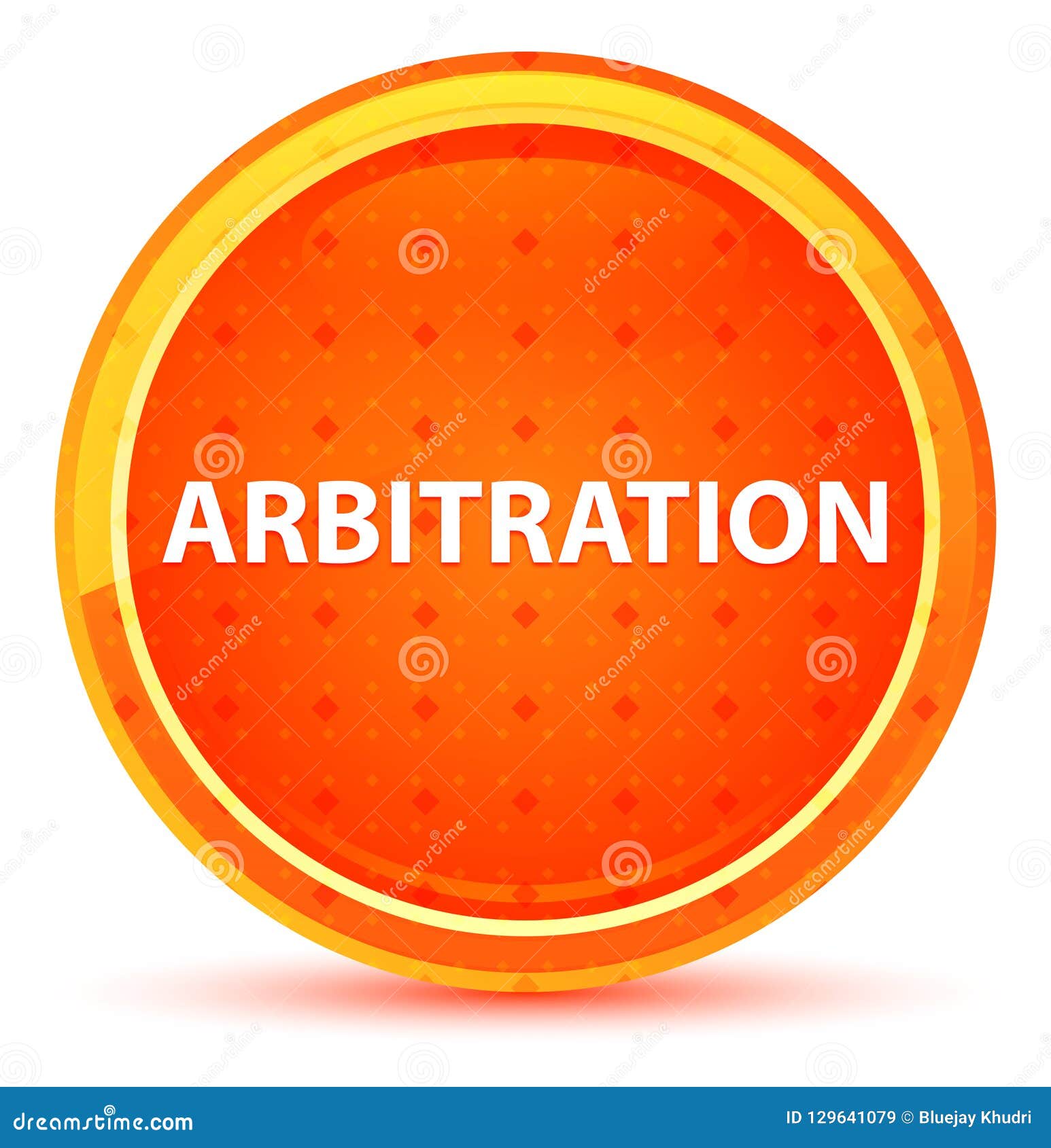 Arbitration Natural Orange Round Button Stock Illustration ...