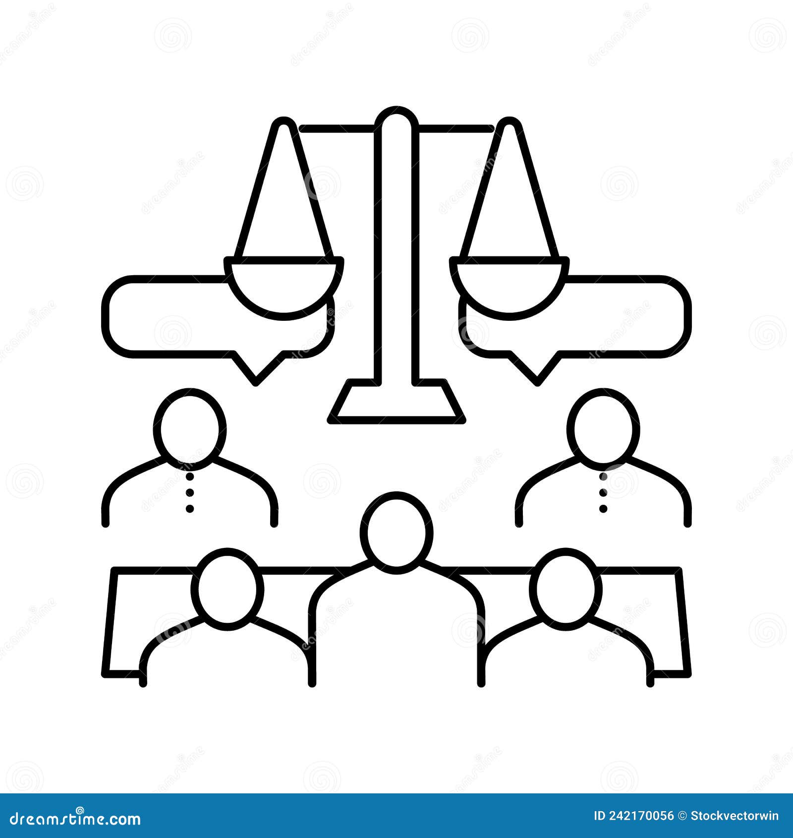Arbitration Line Vector Icons And Signs. Settlement, Conciliation ...