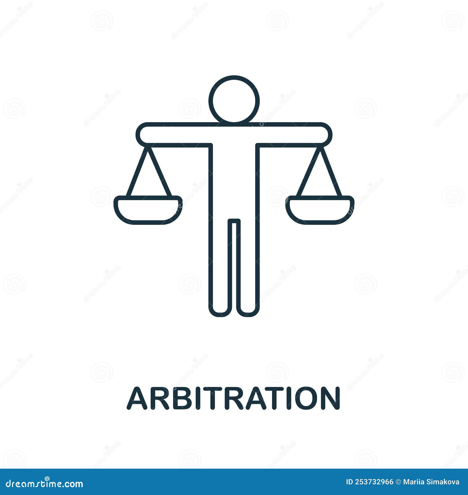 Arbitration Line Vector Icons And Signs. Settlement, Conciliation ...