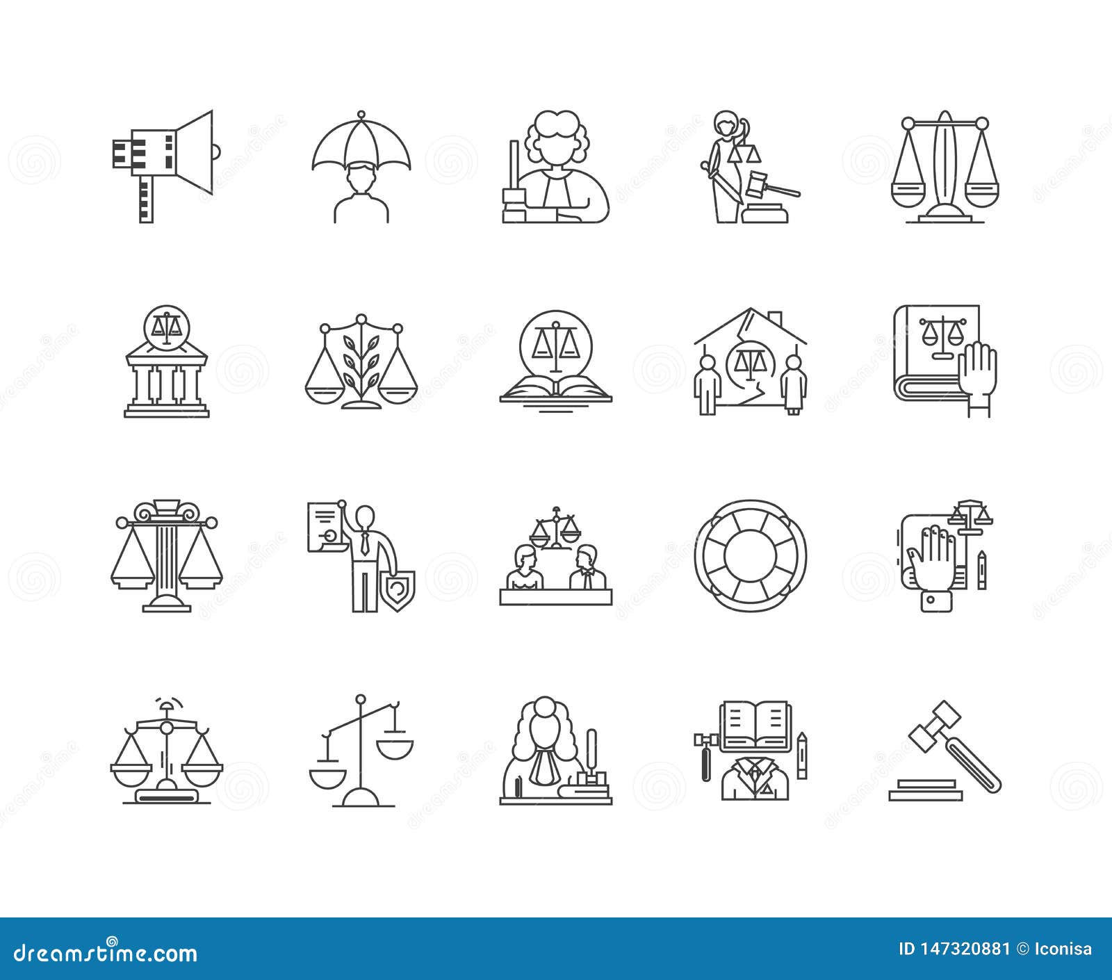 Arbitration Line Icons, Signs, Vector Set, Outline Illustration Concept ...