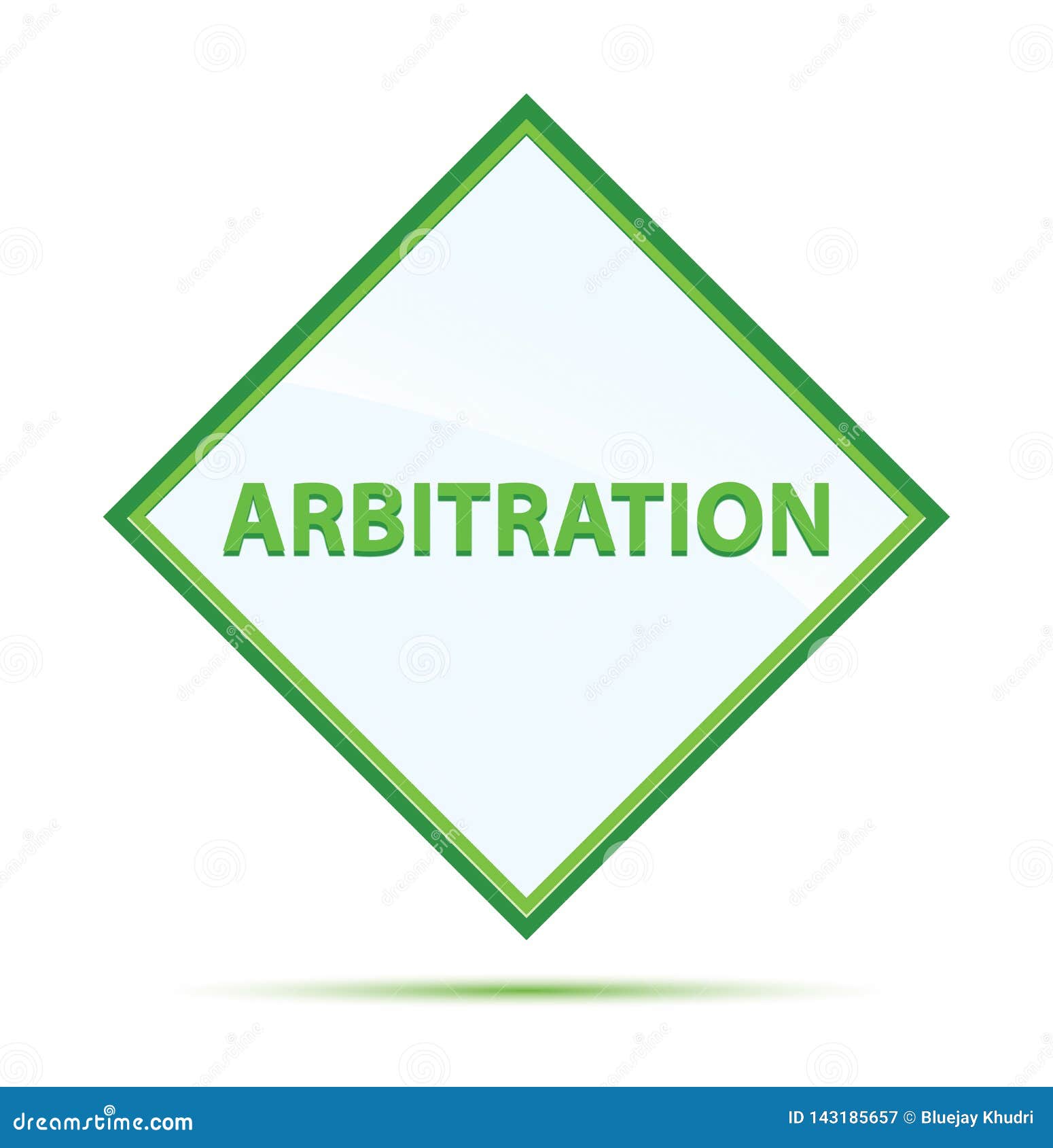Arbitration Modern Abstract Green Diamond Button Stock Illustration ...