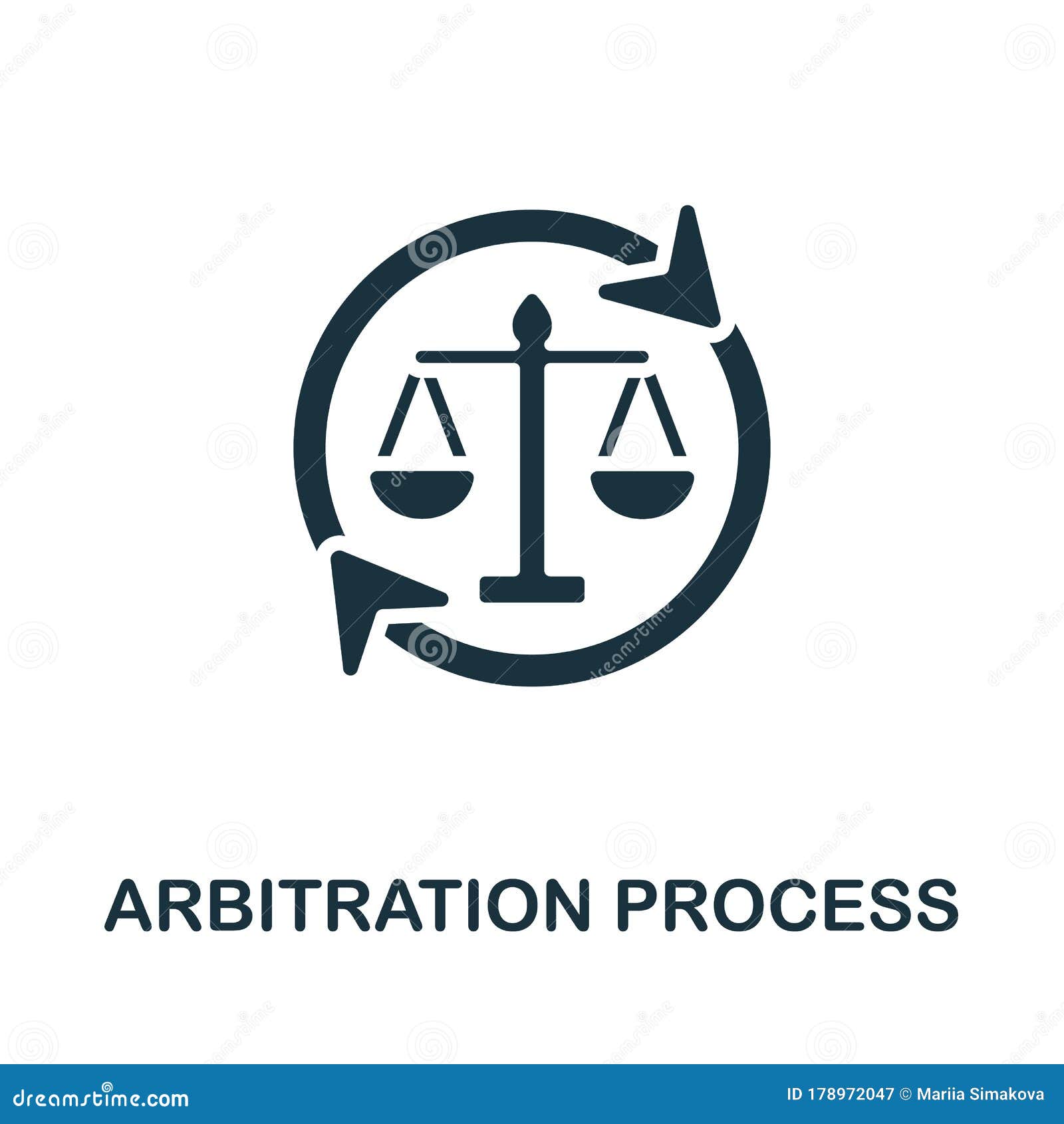 Arbitration Process Icon. Simple Illustration from Digital Law ...