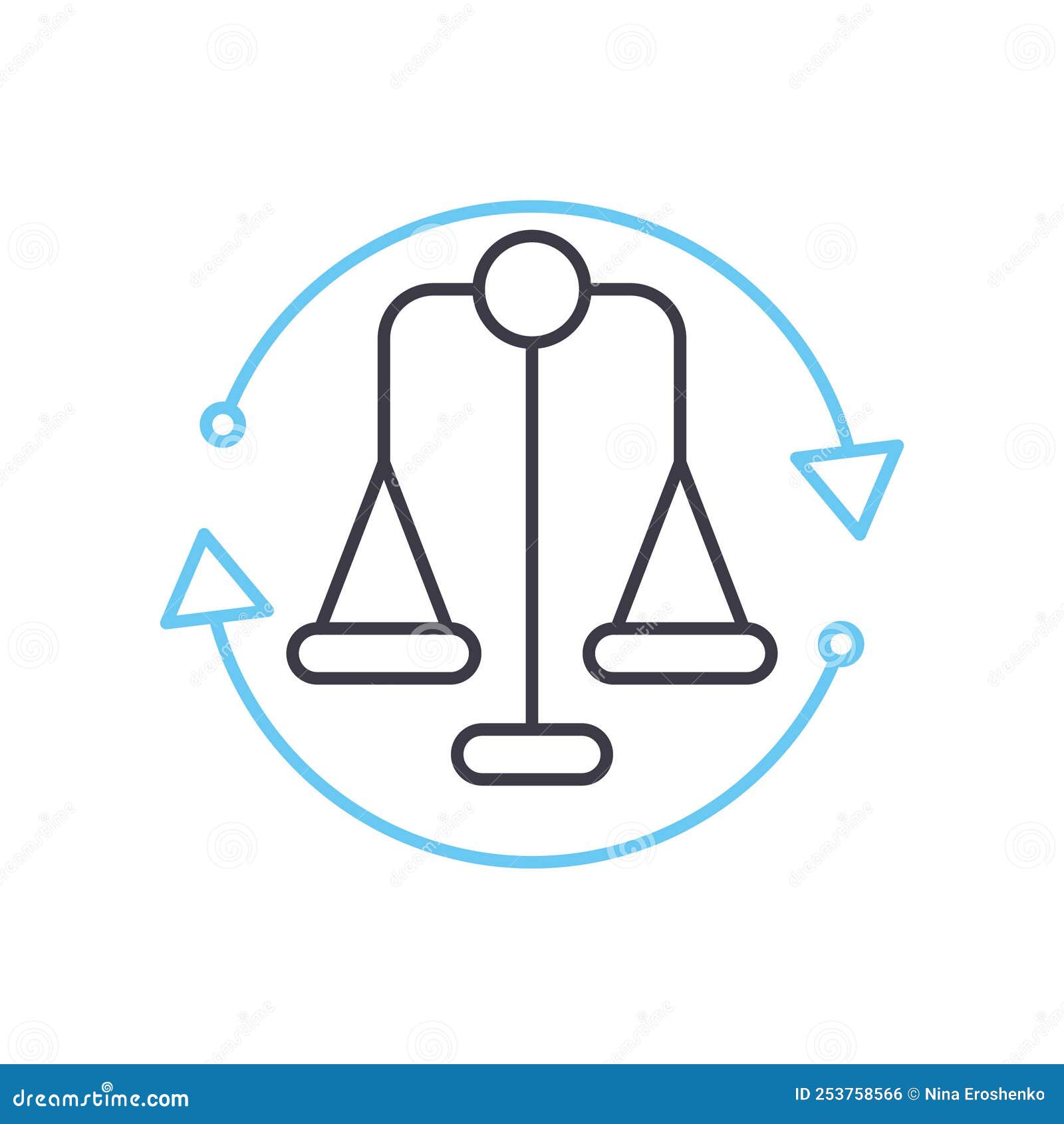 Arbitration Process Line Icon, Outline Symbol, Vector Illustration ...