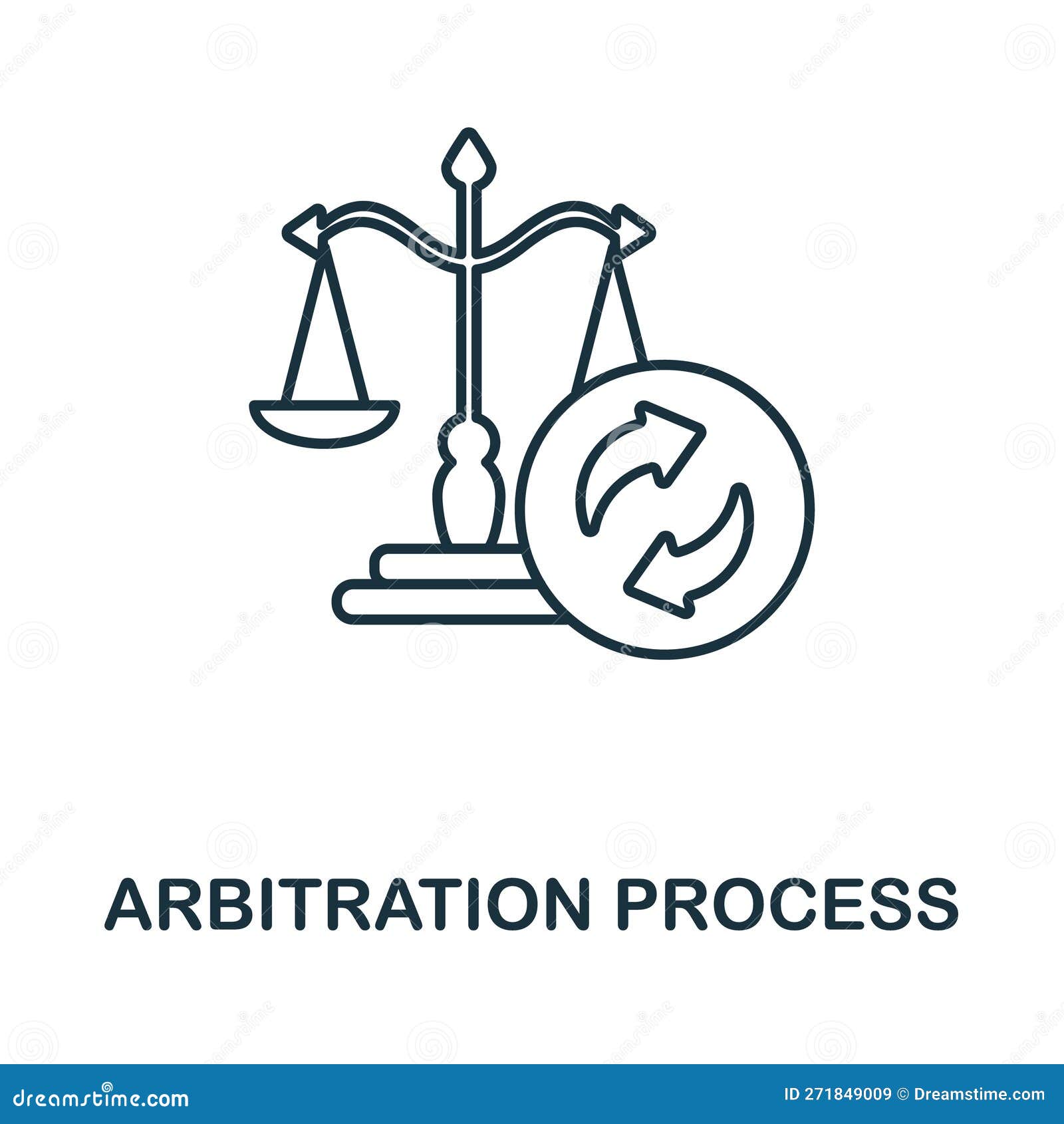 Arbitration Process Outline Icon. Monochrome Simple Arbitration Process ...
