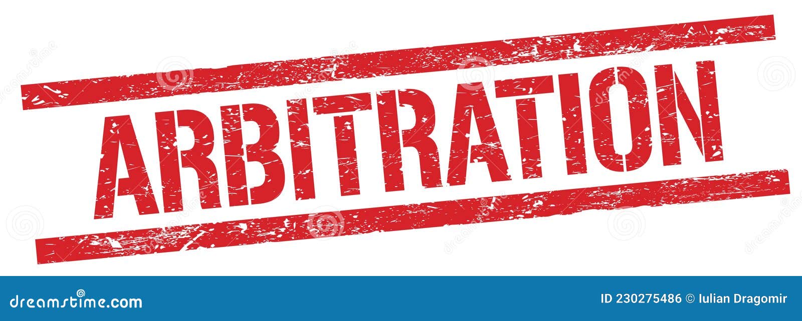 ARBITRATION Text on Red Grungy Rectangle Stamp Stock Illustration ...