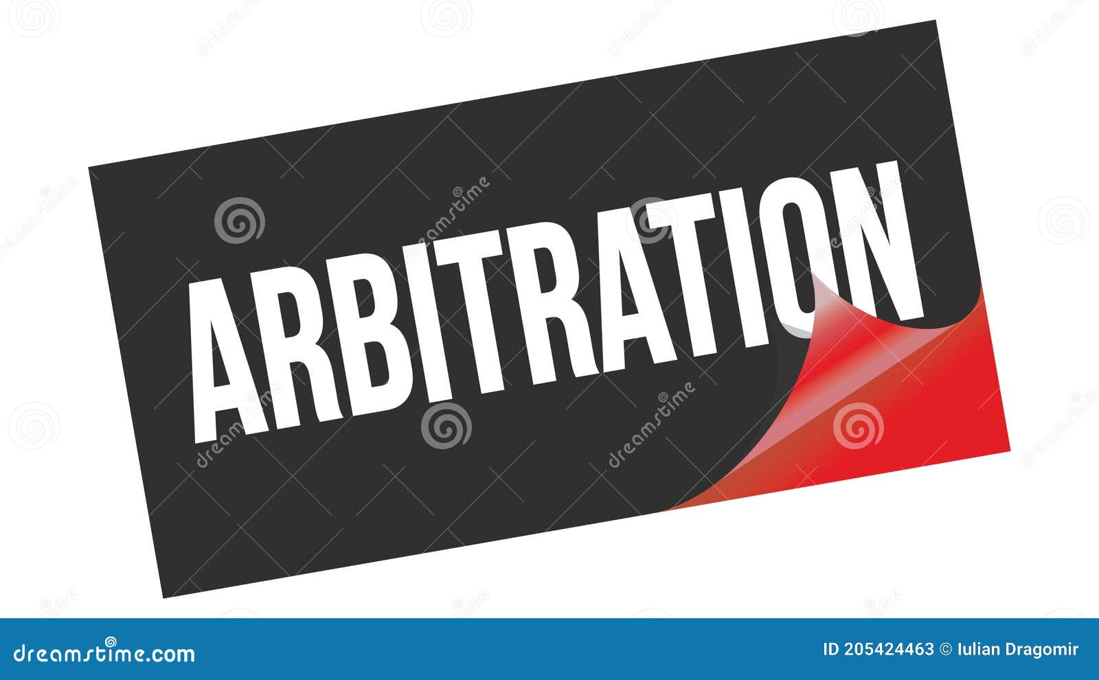 ARBITRATION Text on Black Red Sticker Stamp Stock Illustration ...