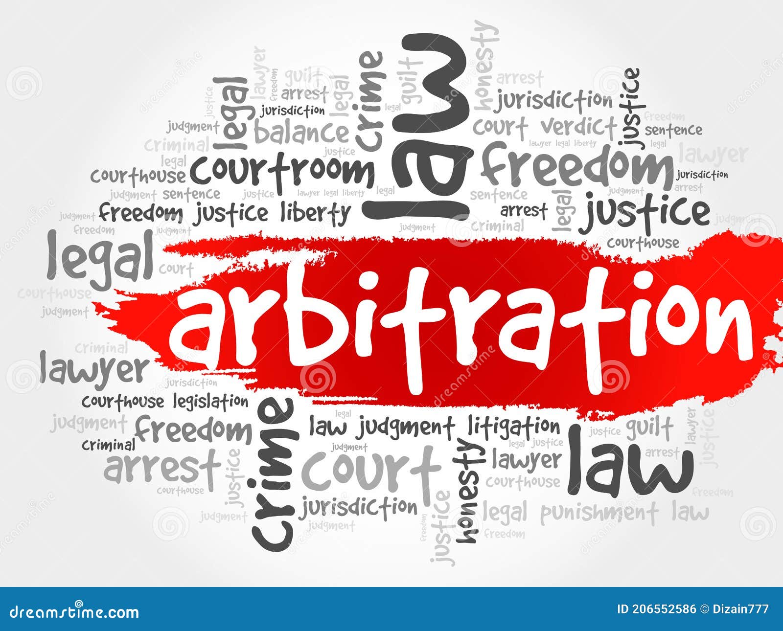 Arbitration word cloud stock illustration. Illustration of legally ...