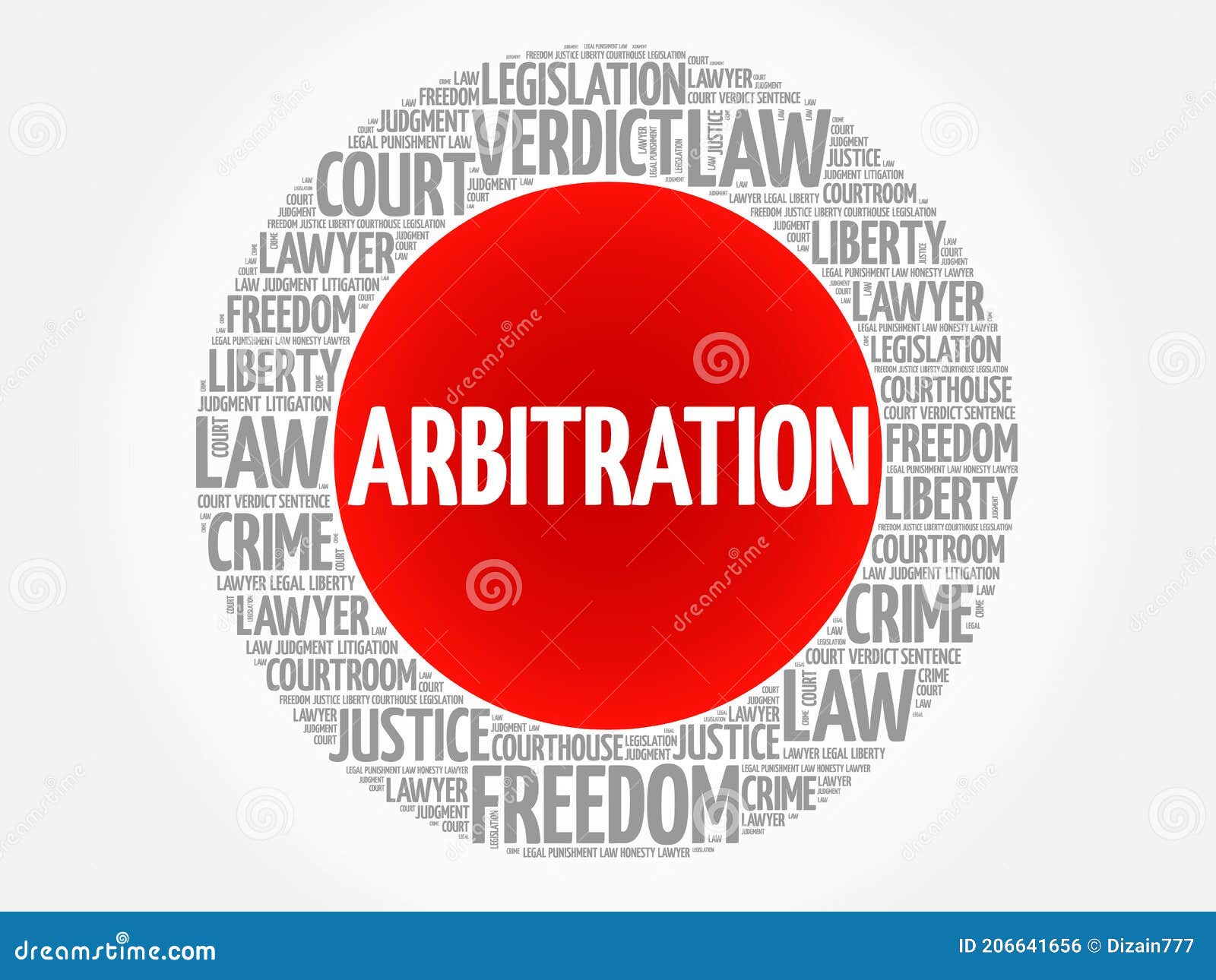 Arbitration word cloud stock illustration. Illustration of courtroom ...