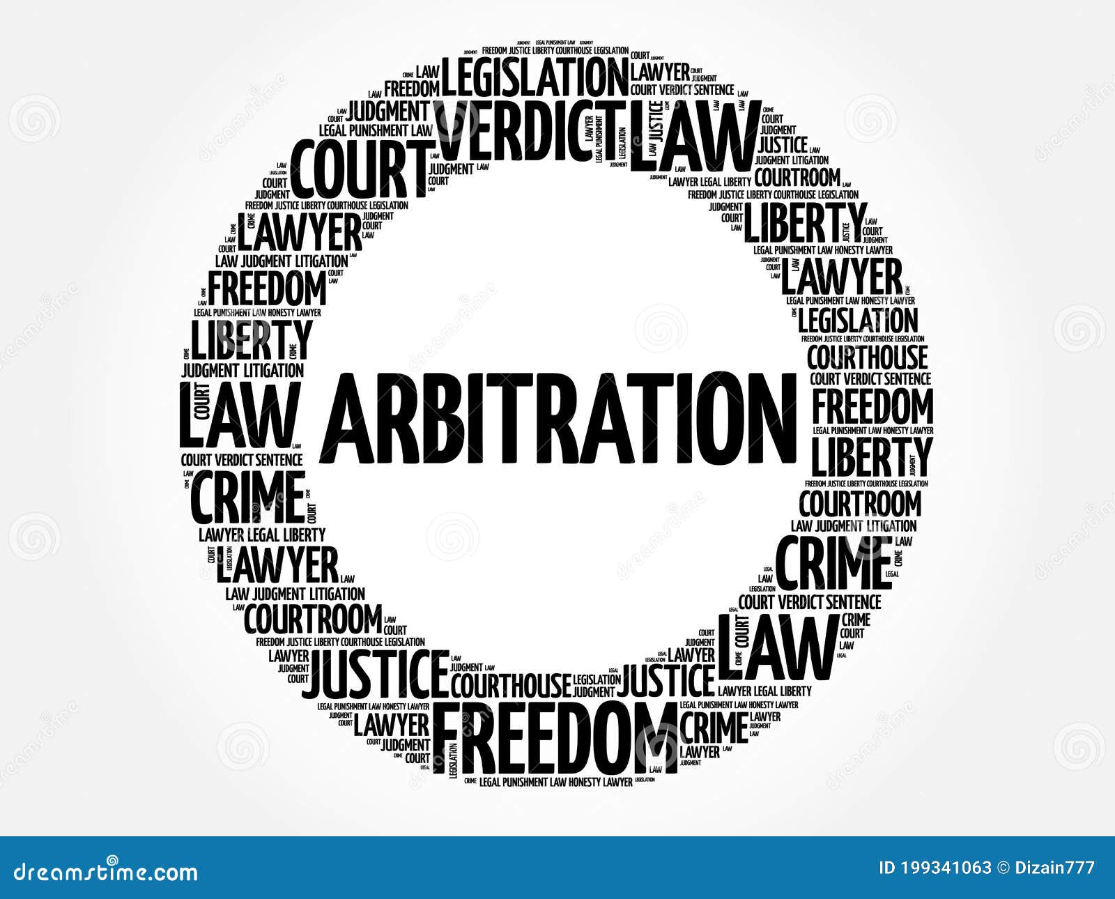Arbitration word cloud stock illustration. Illustration of cloud ...