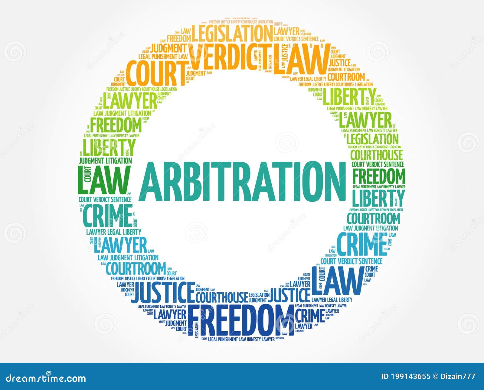 Arbitration word cloud stock illustration. Illustration of concept ...