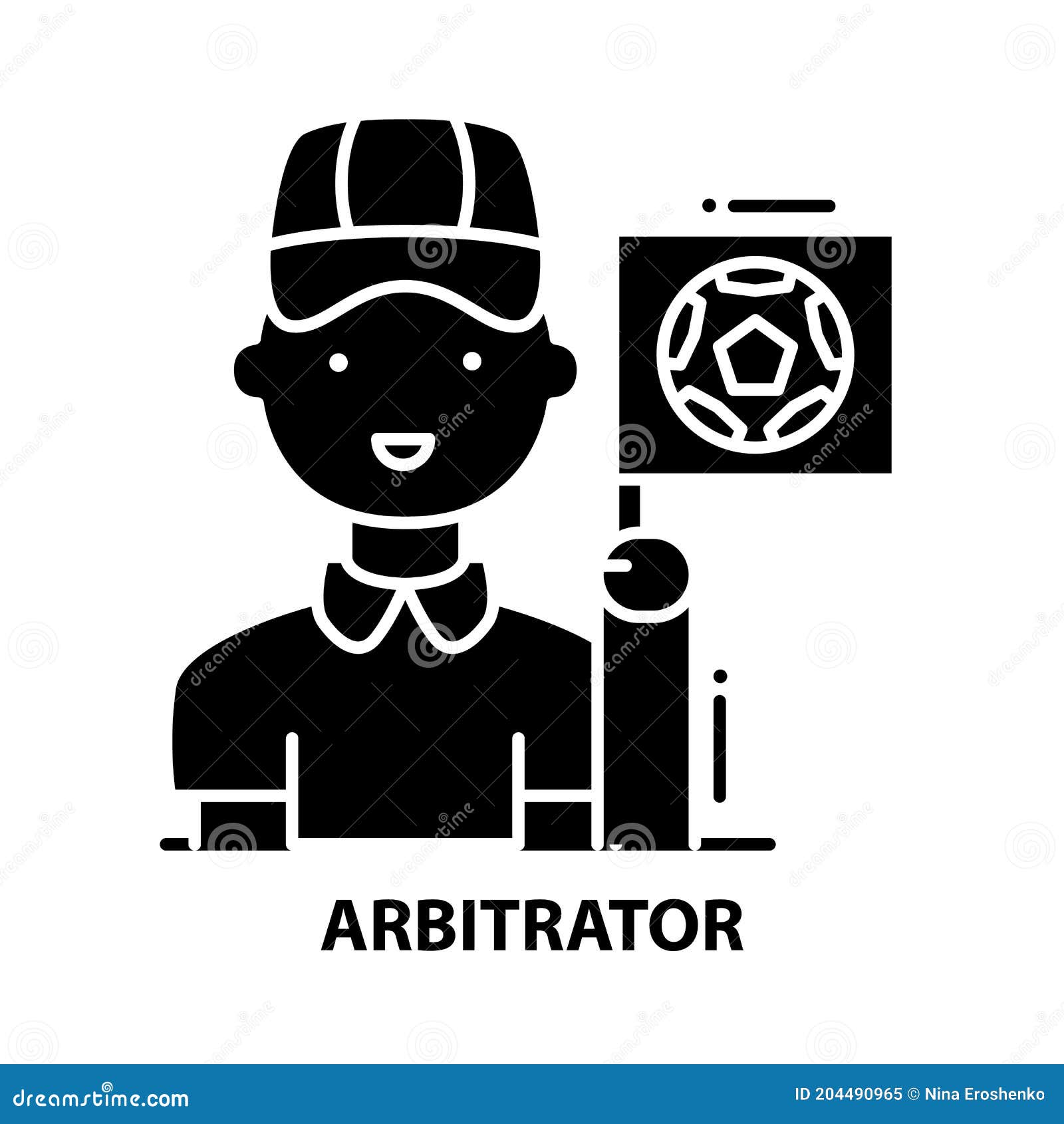 Arbitrator Icon, Black Vector Sign with Editable Strokes, Concept ...