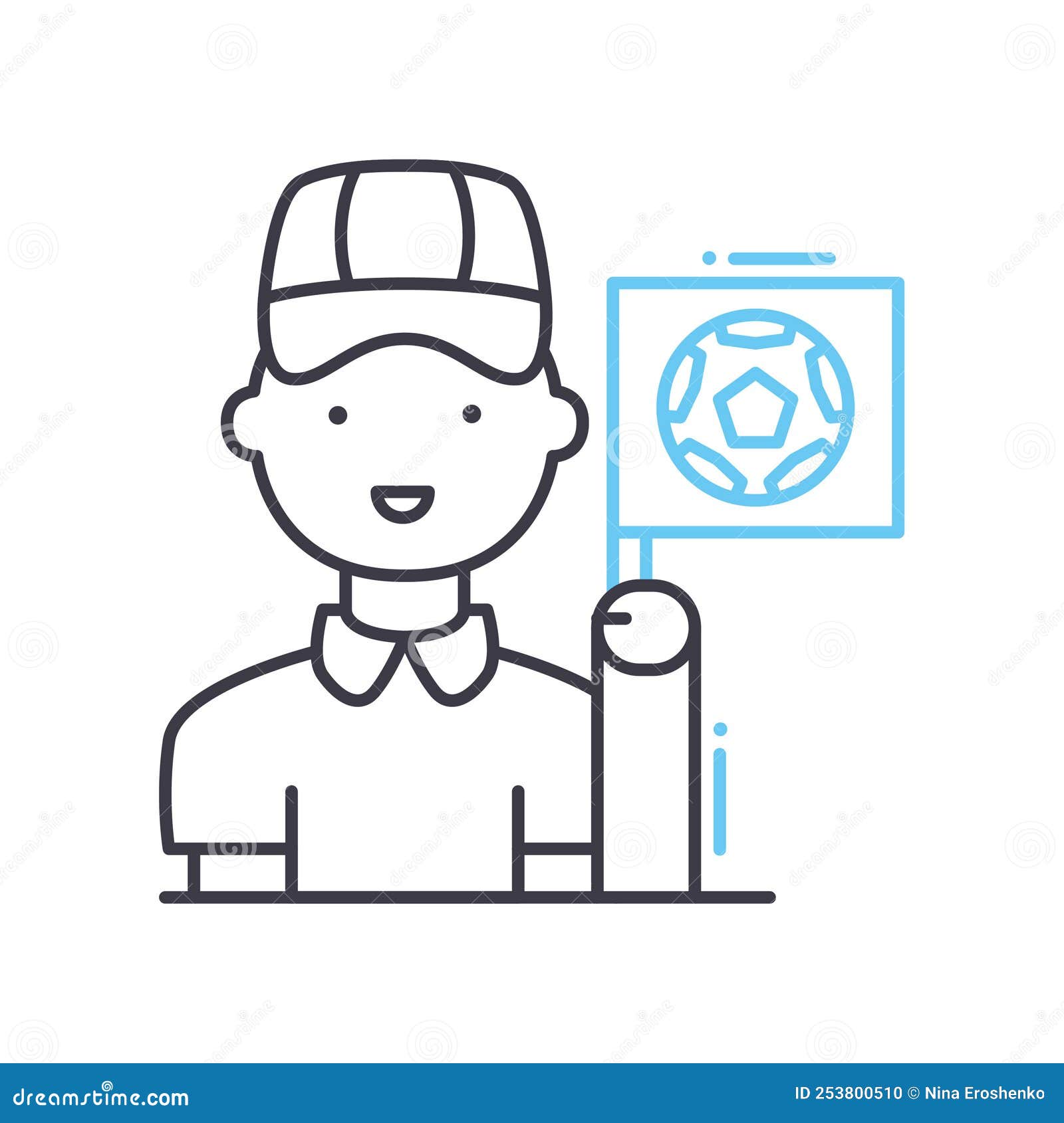 Arbitrator Line Icon Outline Symbol Vector Illustration Concept Sign