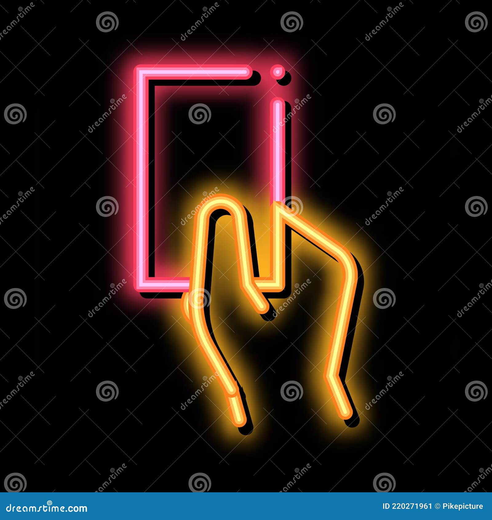 Arbitrator Show Card Neon Glow Icon Illustration Stock Vector