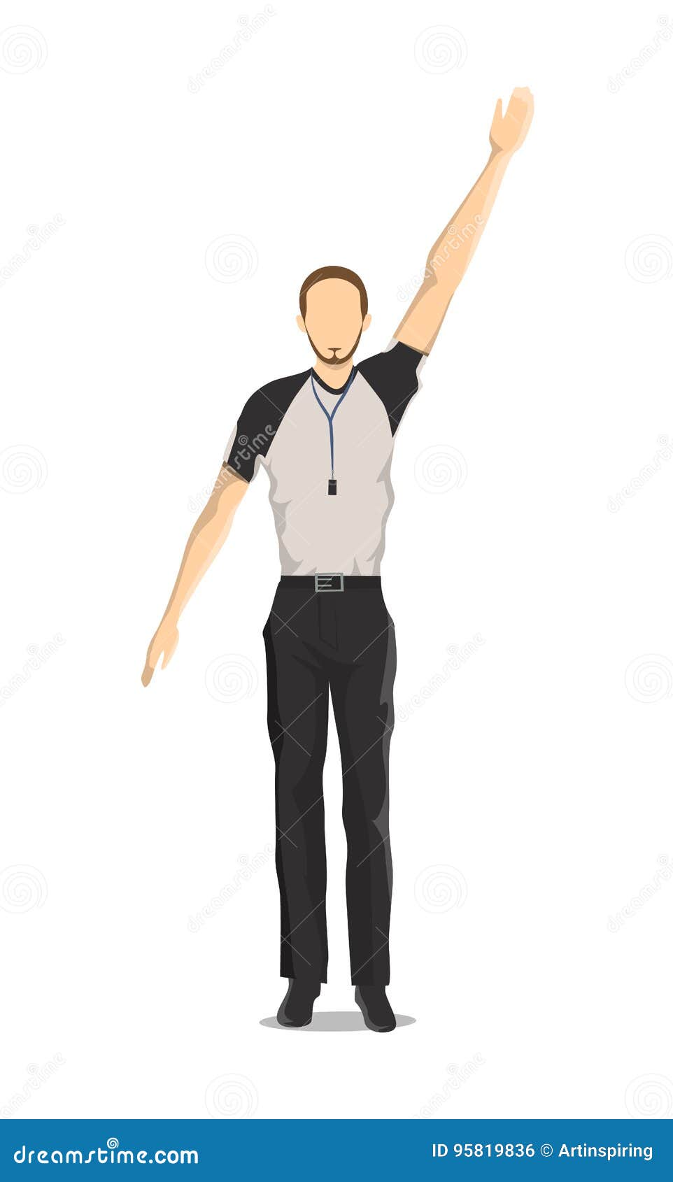 Arbitre D'isolement De Basket-ball Illustration de Vecteur ...