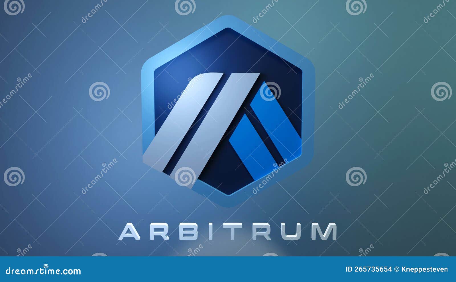 Arbitrum Logo In Front View With Dark Background Editorial Image ...