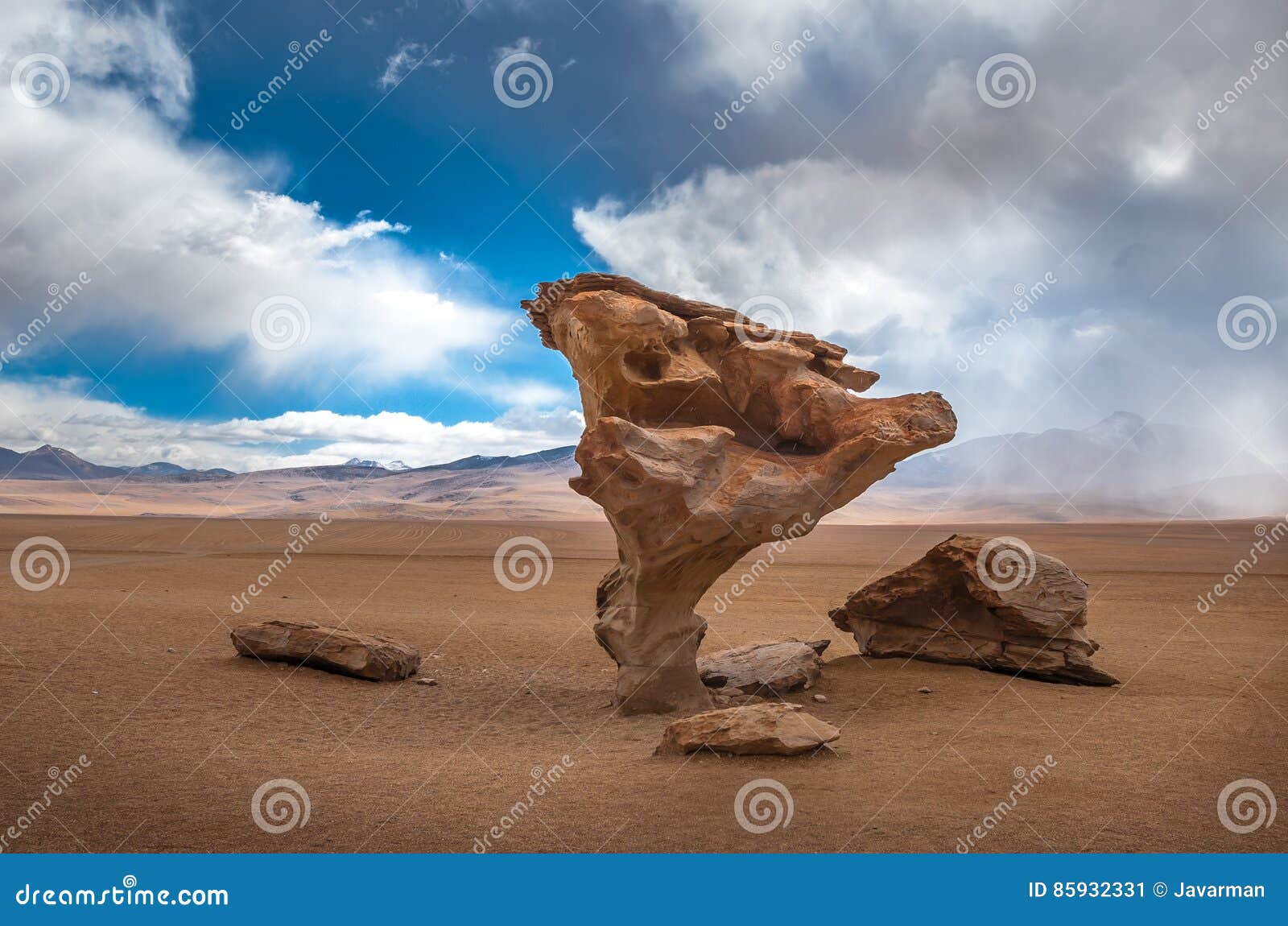 Arbol De Piedra, Stone Tree, Bolivia Stock Image - Image of desolate ...