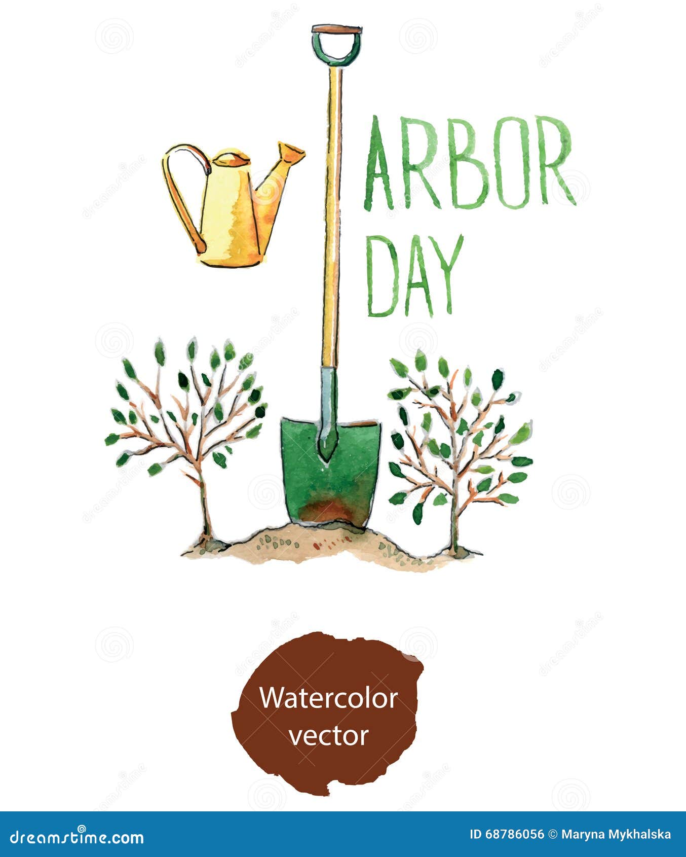 Arbor day stock vector. Illustration of branch, protection - 68786056
