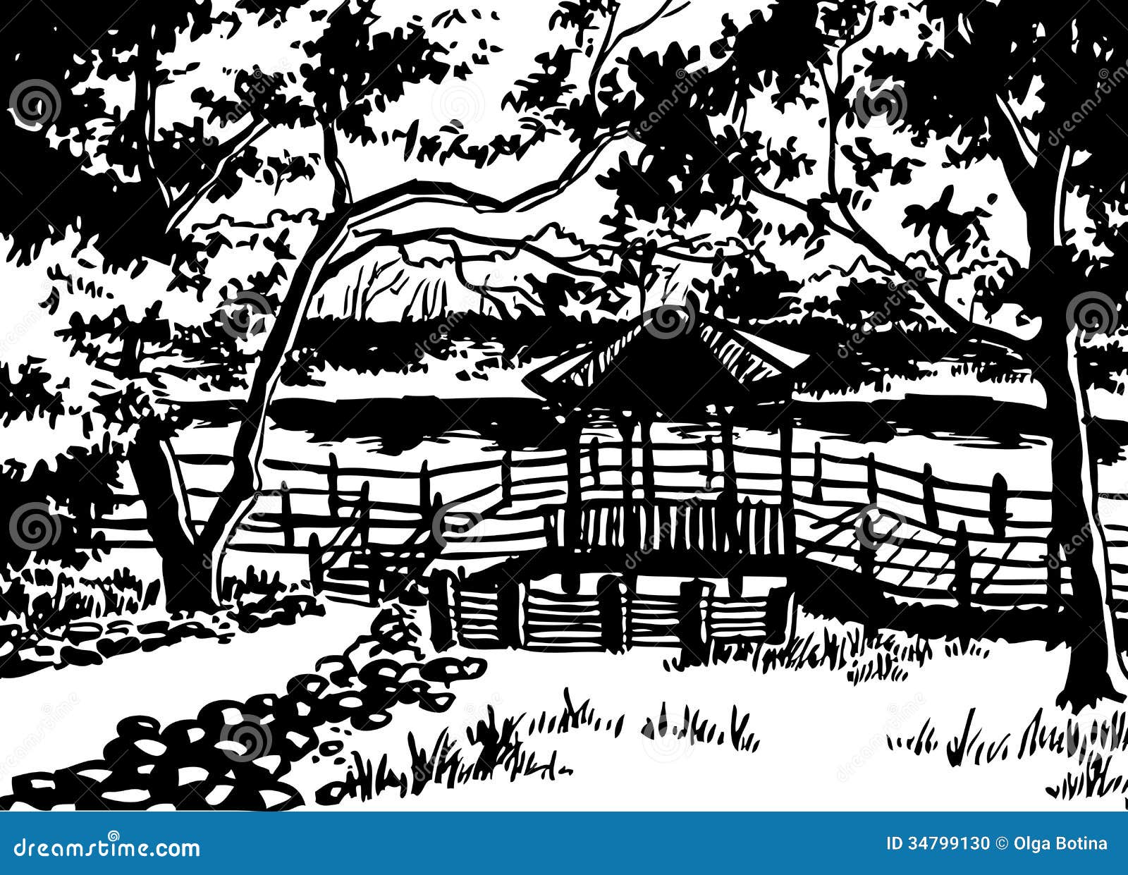 Arbor stock vector. Illustration of sketch, recreation - 34799130