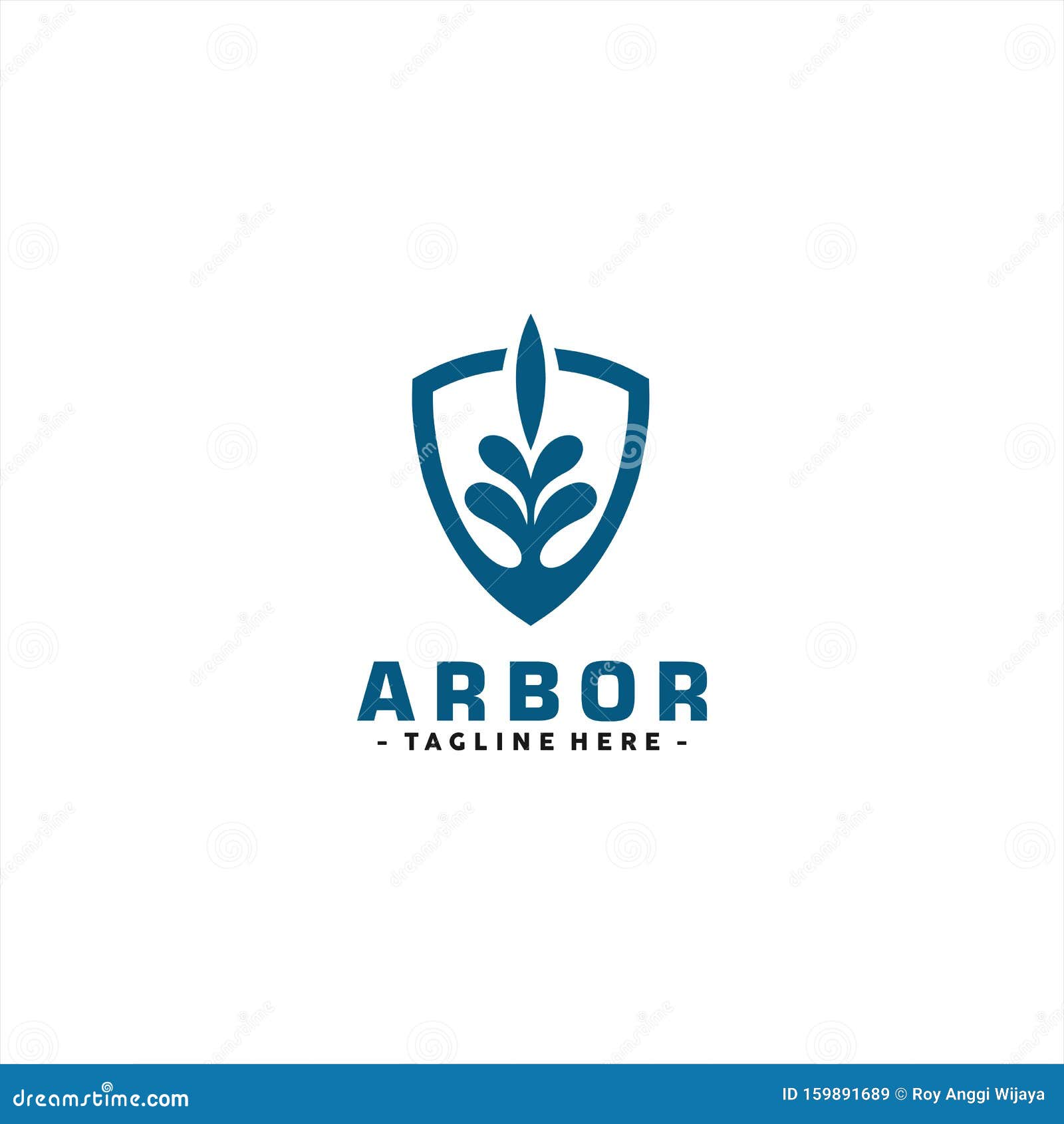 Shield Arbor Plant Logo Design Stock Vector - Illustration of logo ...