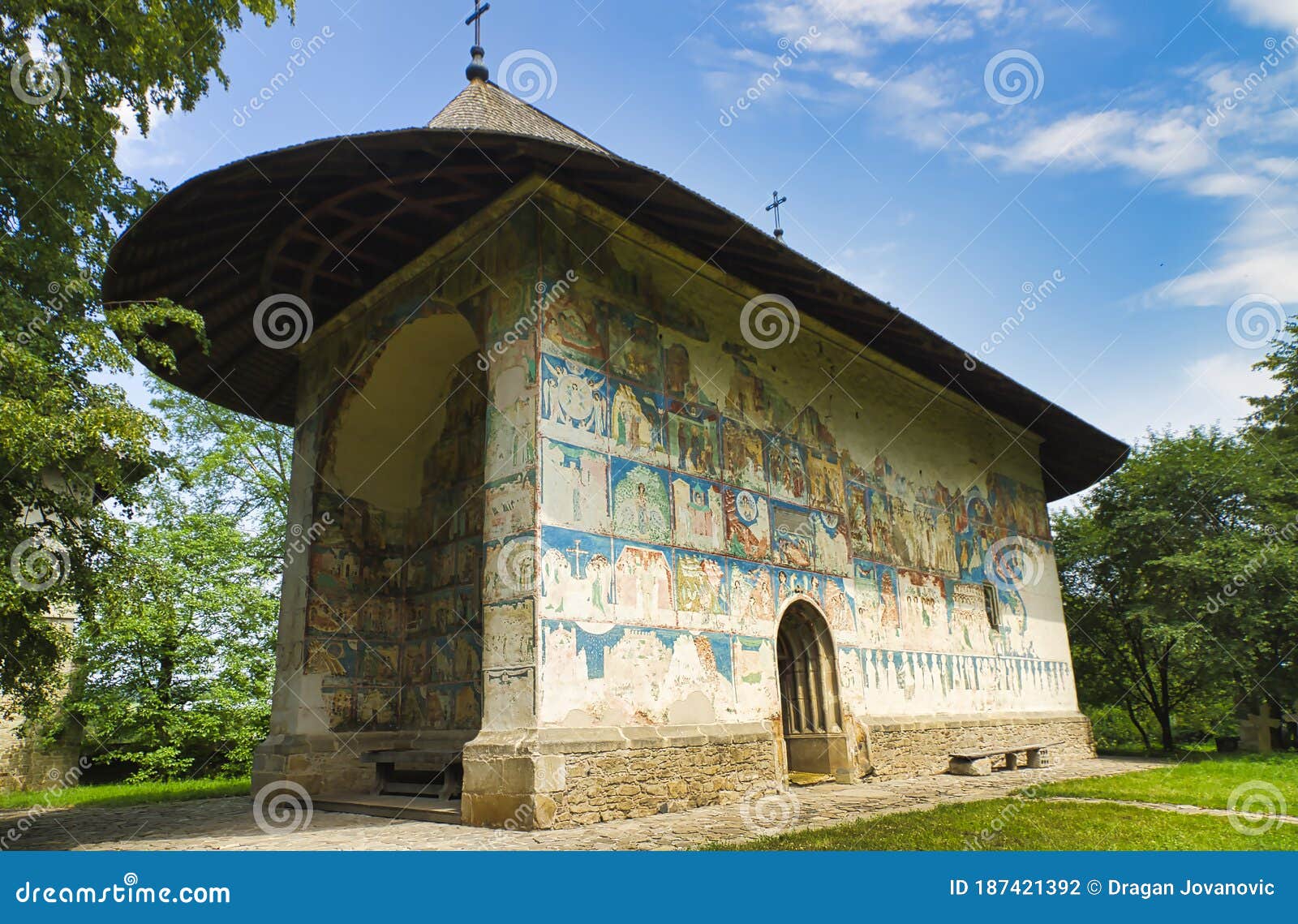 Arbore Monastery stock photo. Image of suceava, religion - 187421392