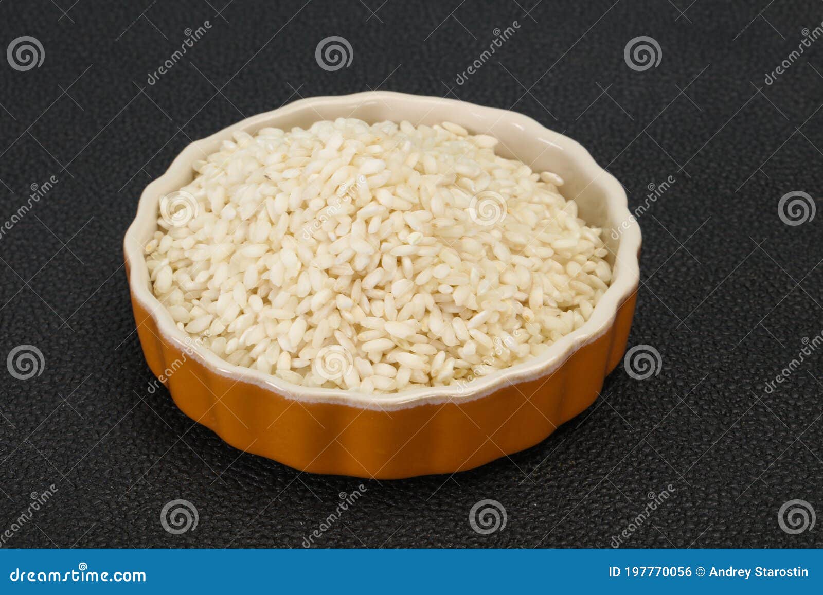 Arborio Rice for Italian Risotto Stock Photo - Image of closeup, meal ...