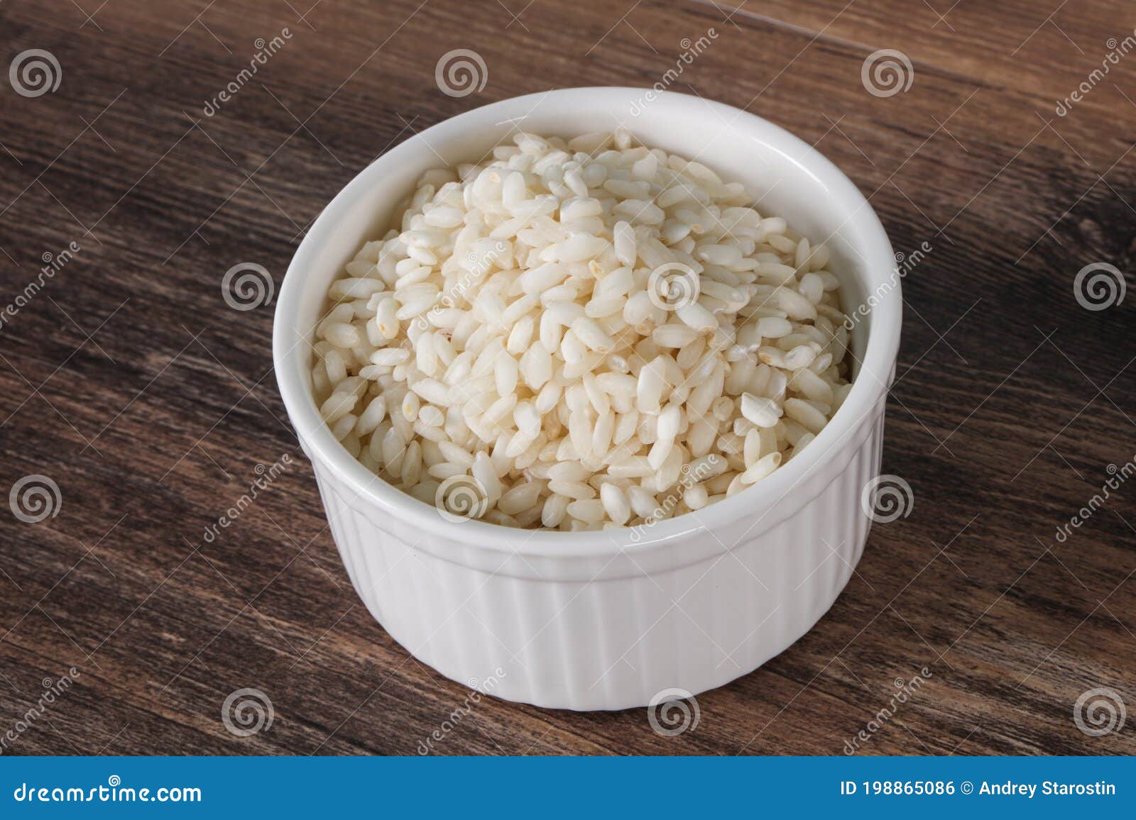 Arborio Rice for Italian Risotto Stock Photo - Image of white, closeup ...