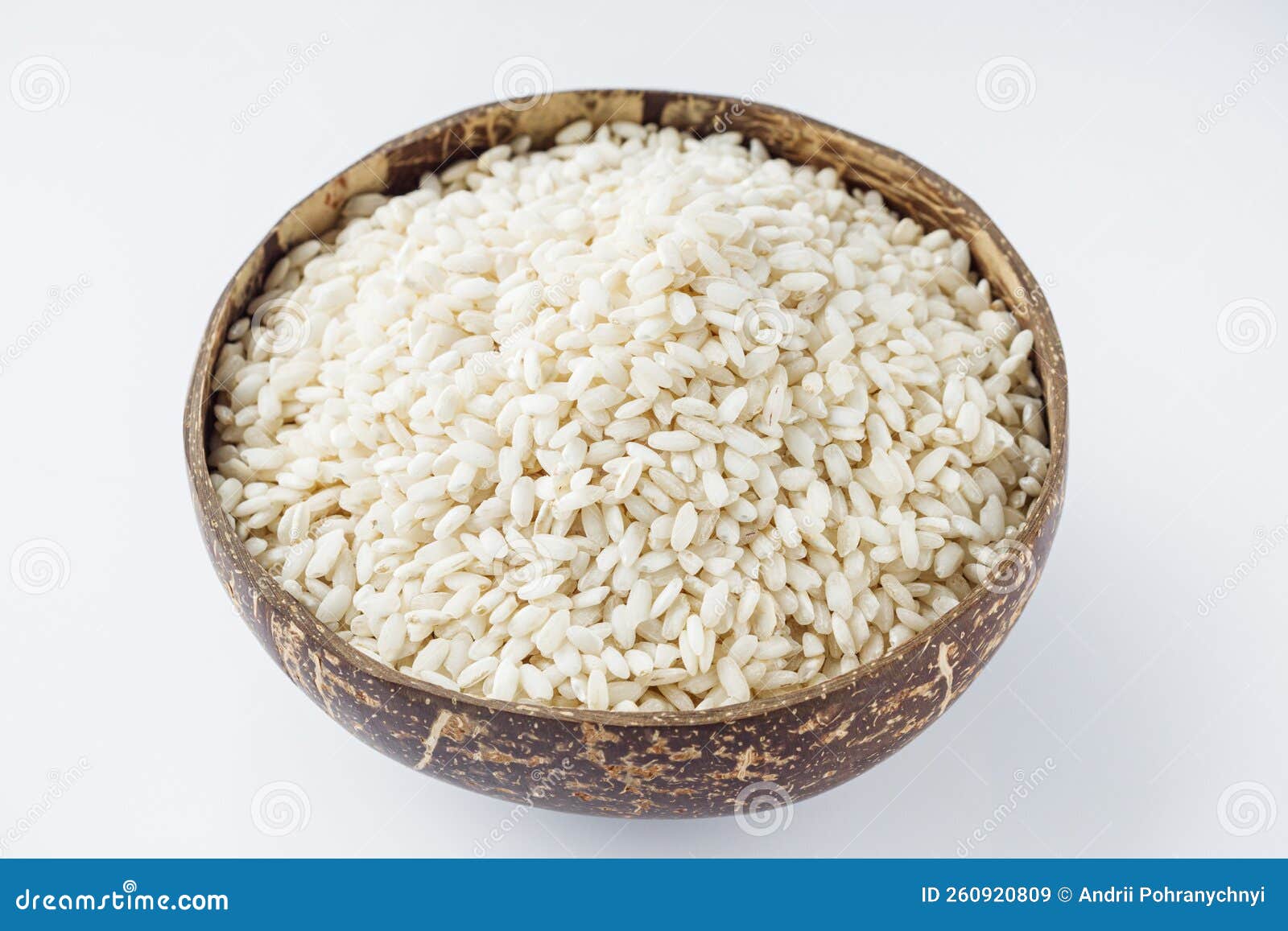 Arborio Rice for Risotto on a White Acrylic Background Stock Image ...