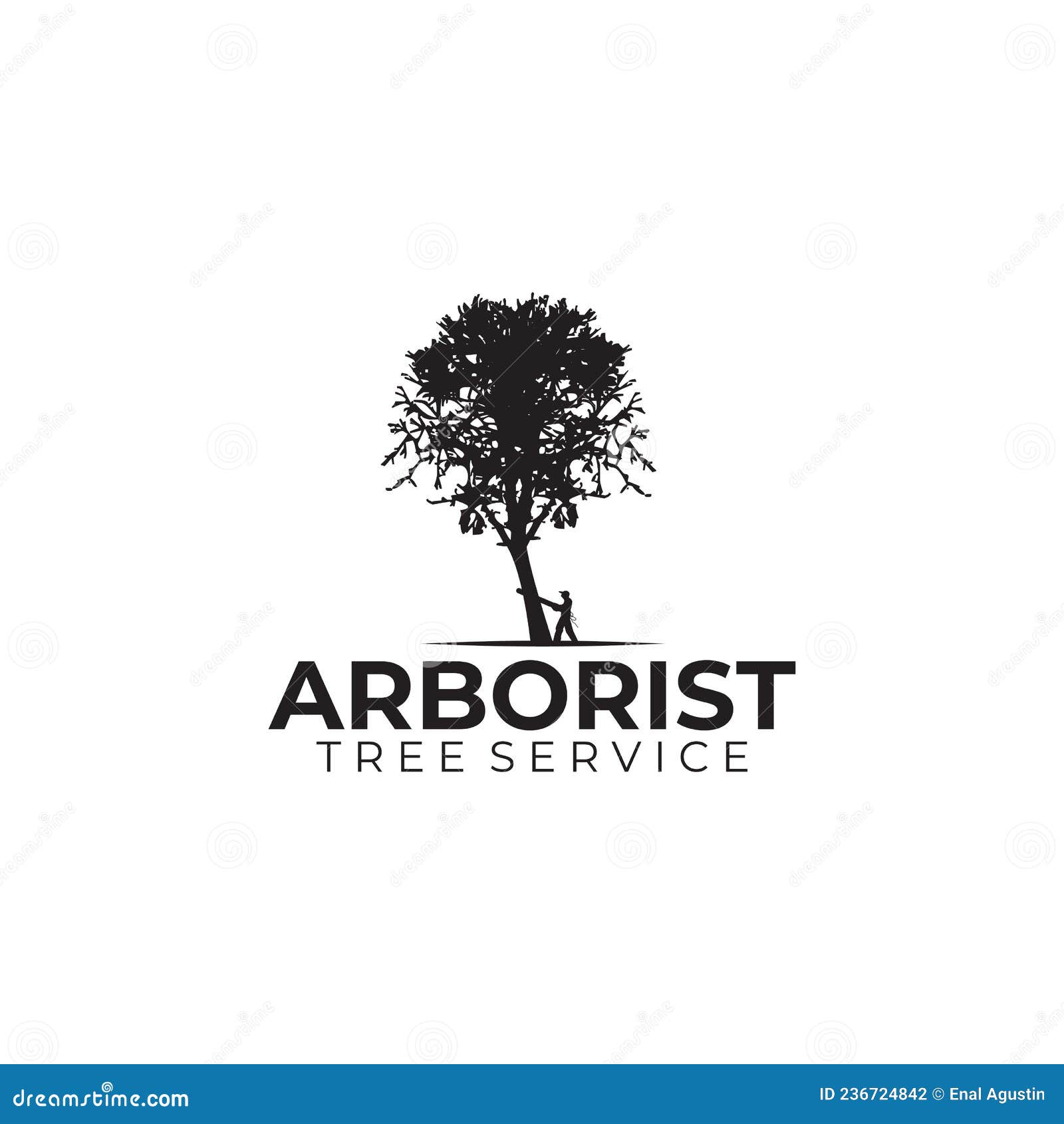 Arborist Tree Cutter Logo Design Stock Vector - Illustration of ...