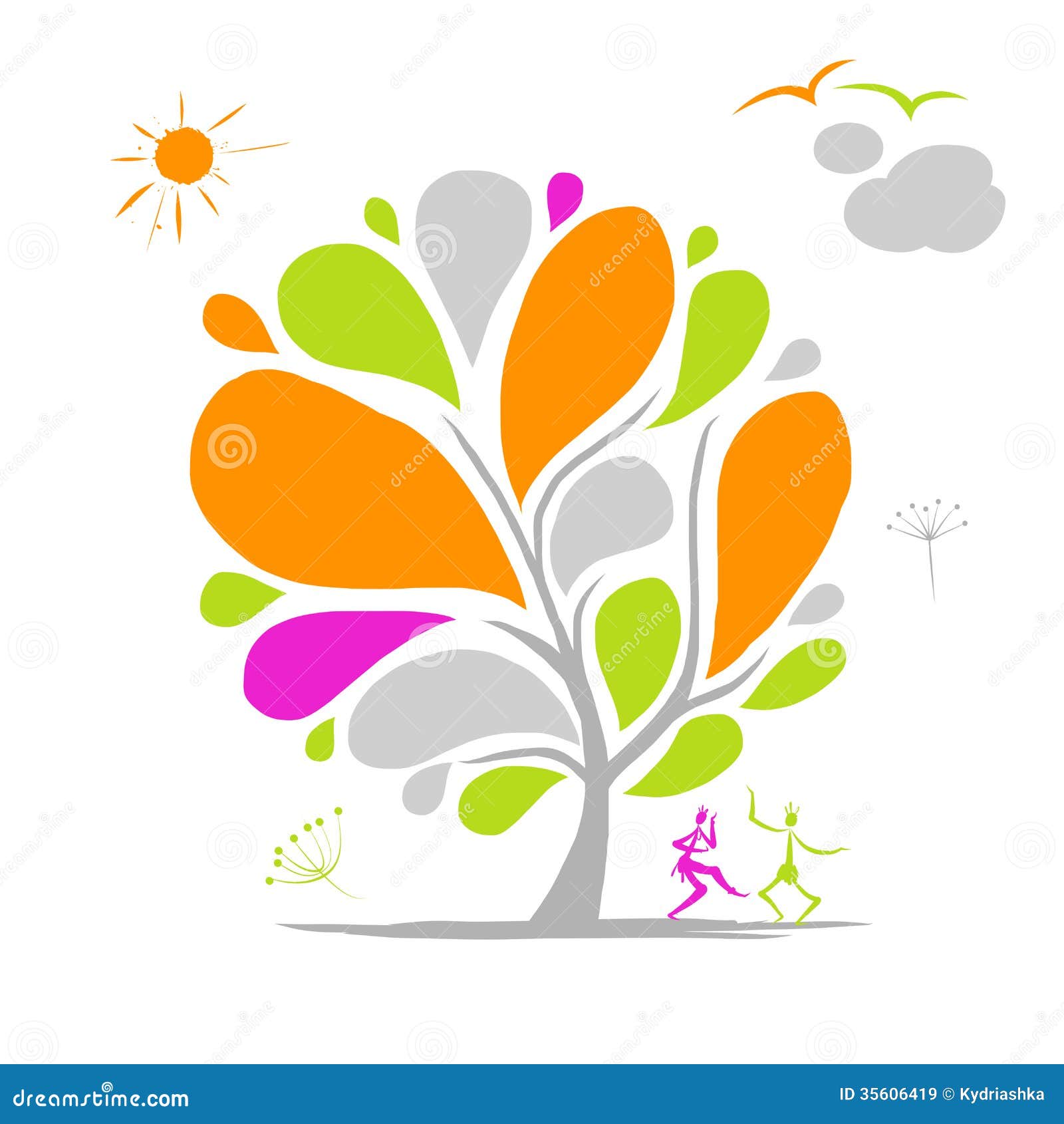 Arbre Abstrait Pour Votre Conception Illustration de Vecteur ...