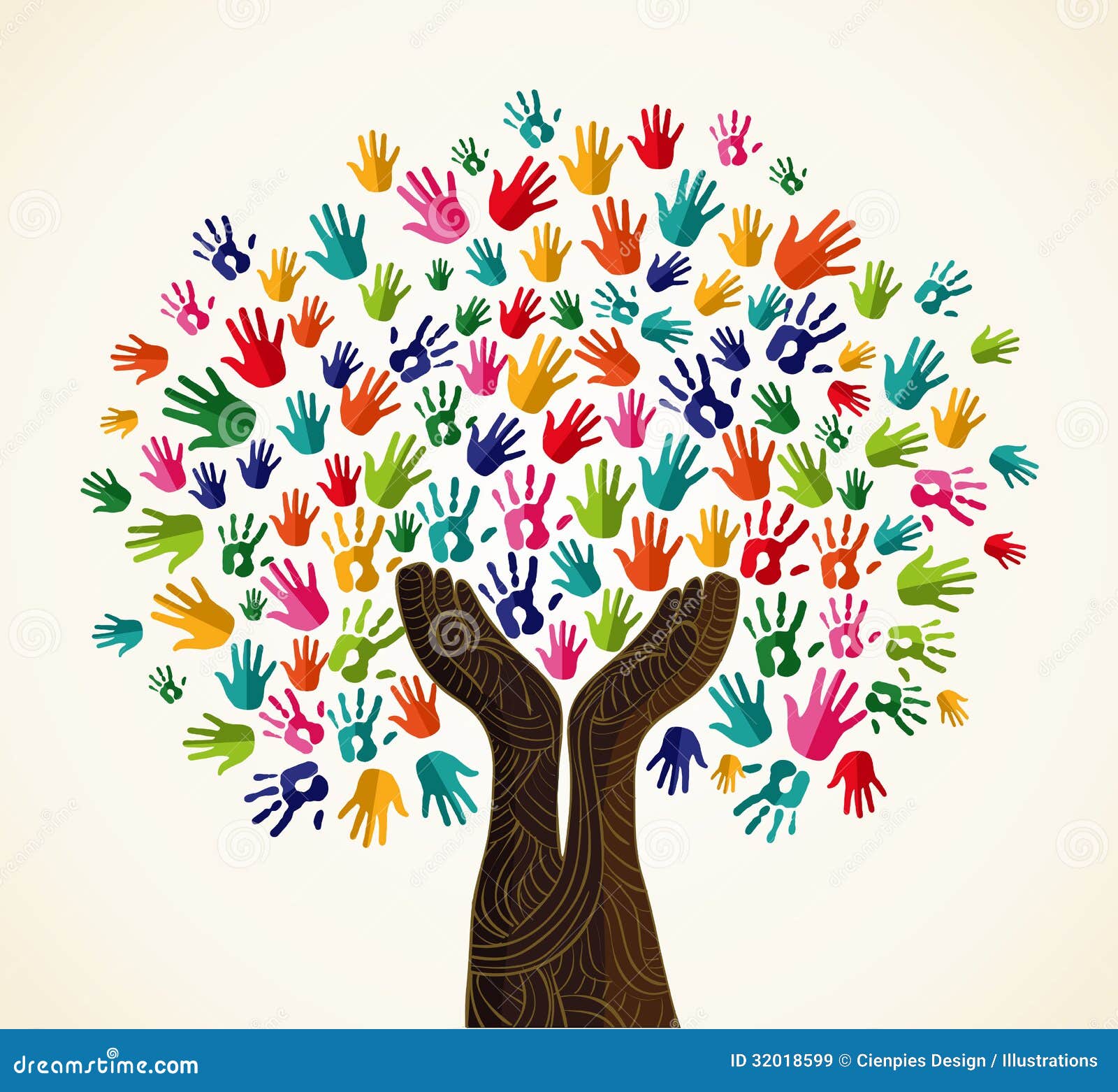 Arbre Coloré De Conception De Solidarité Illustration de Vecteur ...