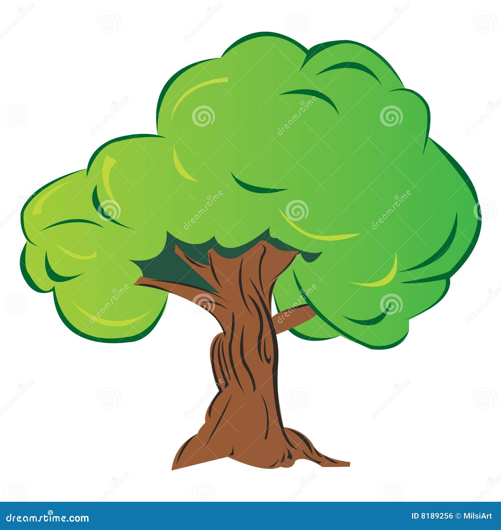 Arbre de dessin animé illustration de vecteur. Illustration du ...