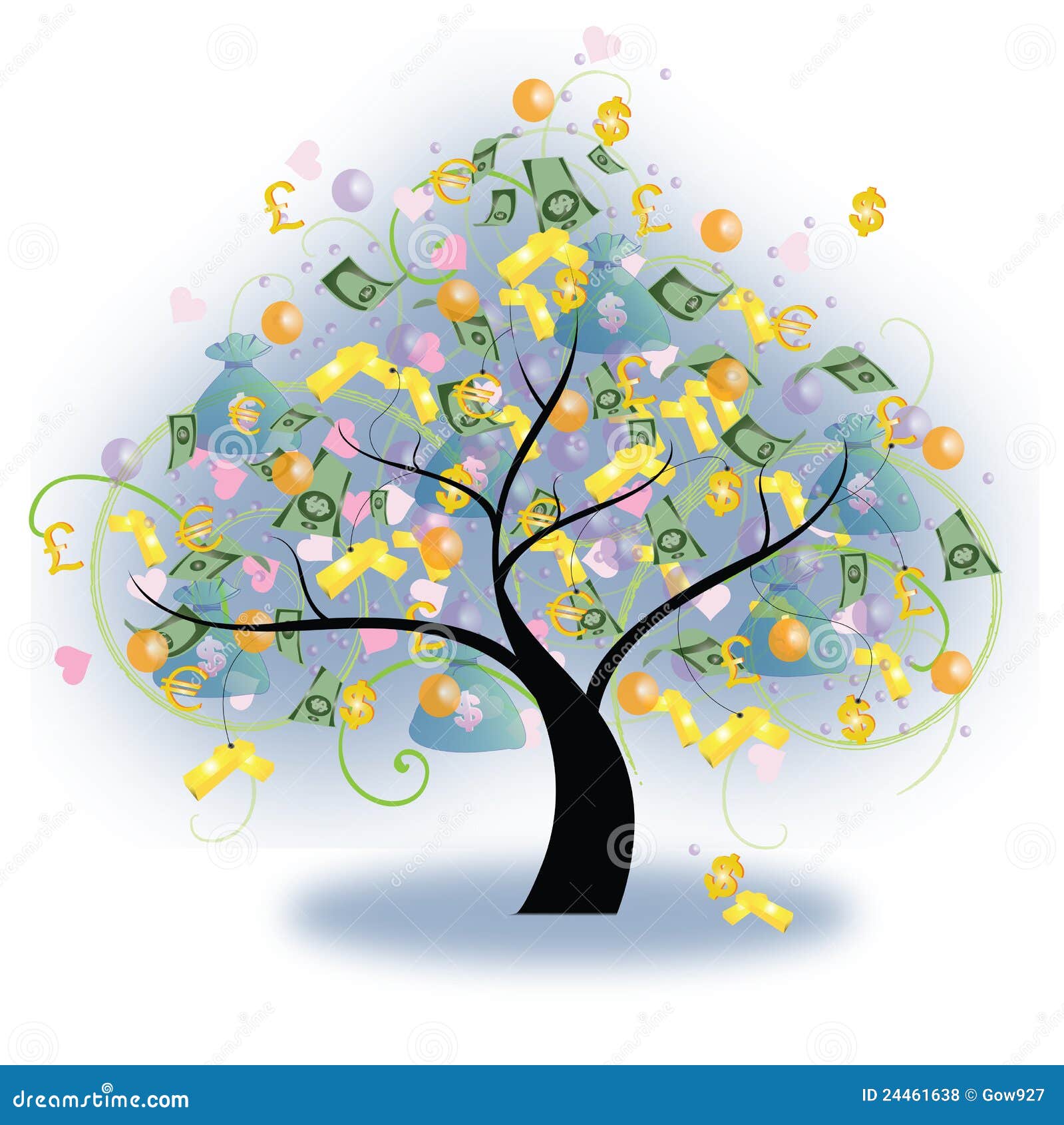 Arbre de la richesse illustration de vecteur. Illustration du finances ...
