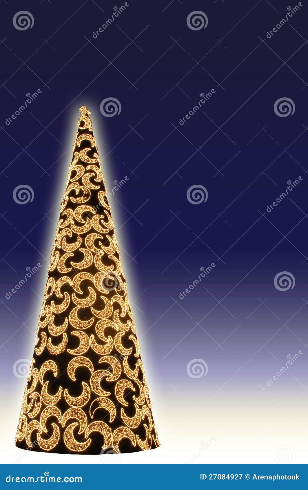 Arbre De Noël De Forme Conique. Image stock - Image du lune, noël: 27084927
