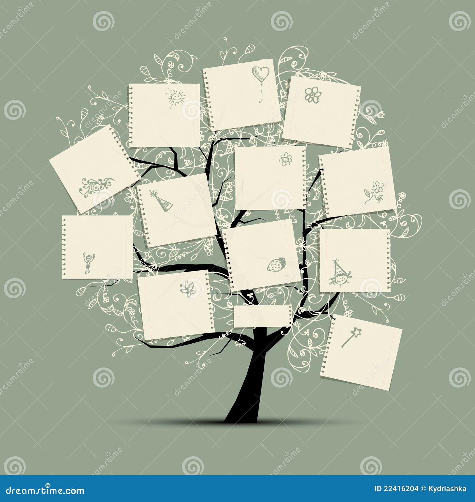 Arbre De Souhait Pour Votre Conception Illustration de Vecteur ...