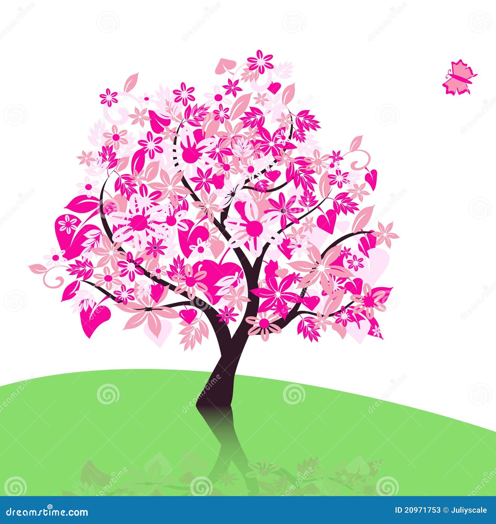 Arbre de vecteur illustration de vecteur. Illustration du décoration ...