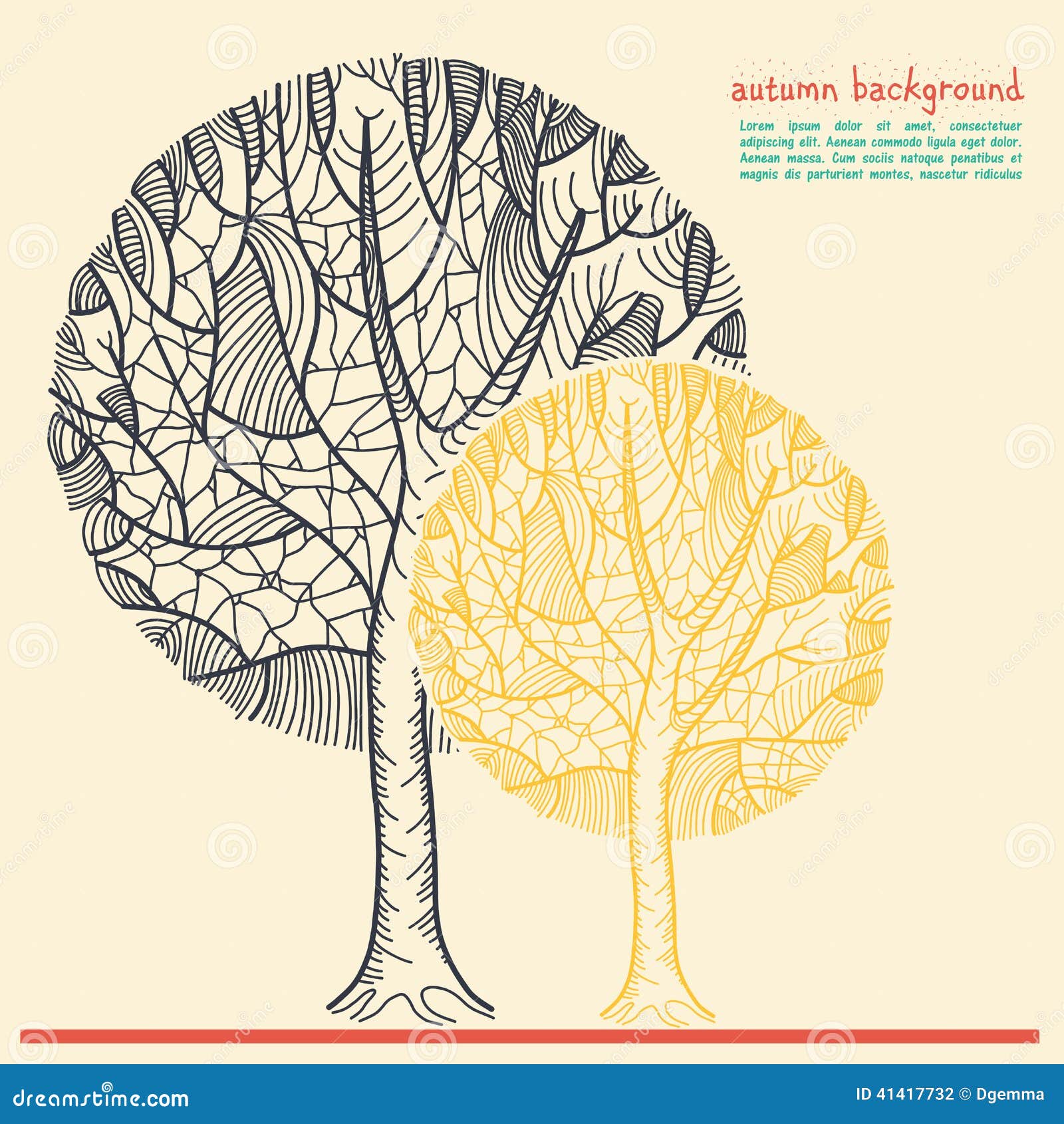 Arbre graphique stylisé illustration de vecteur. Illustration du ...