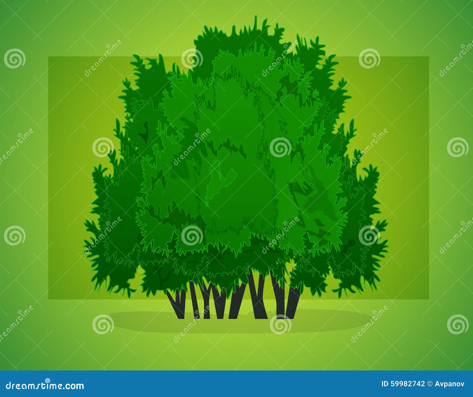 Arbre, groupe d'arbres illustration de vecteur. Illustration du ressort ...