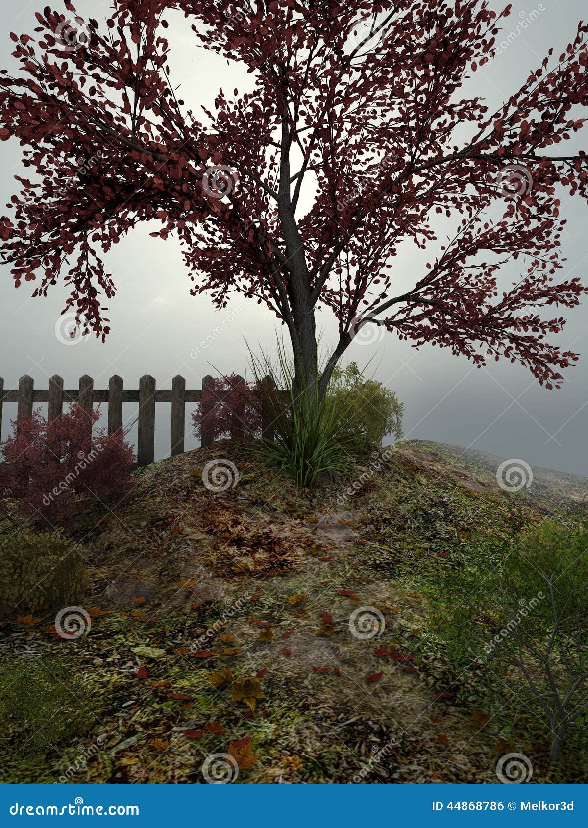 Arbre isolé illustration stock. Illustration du nature - 44868786