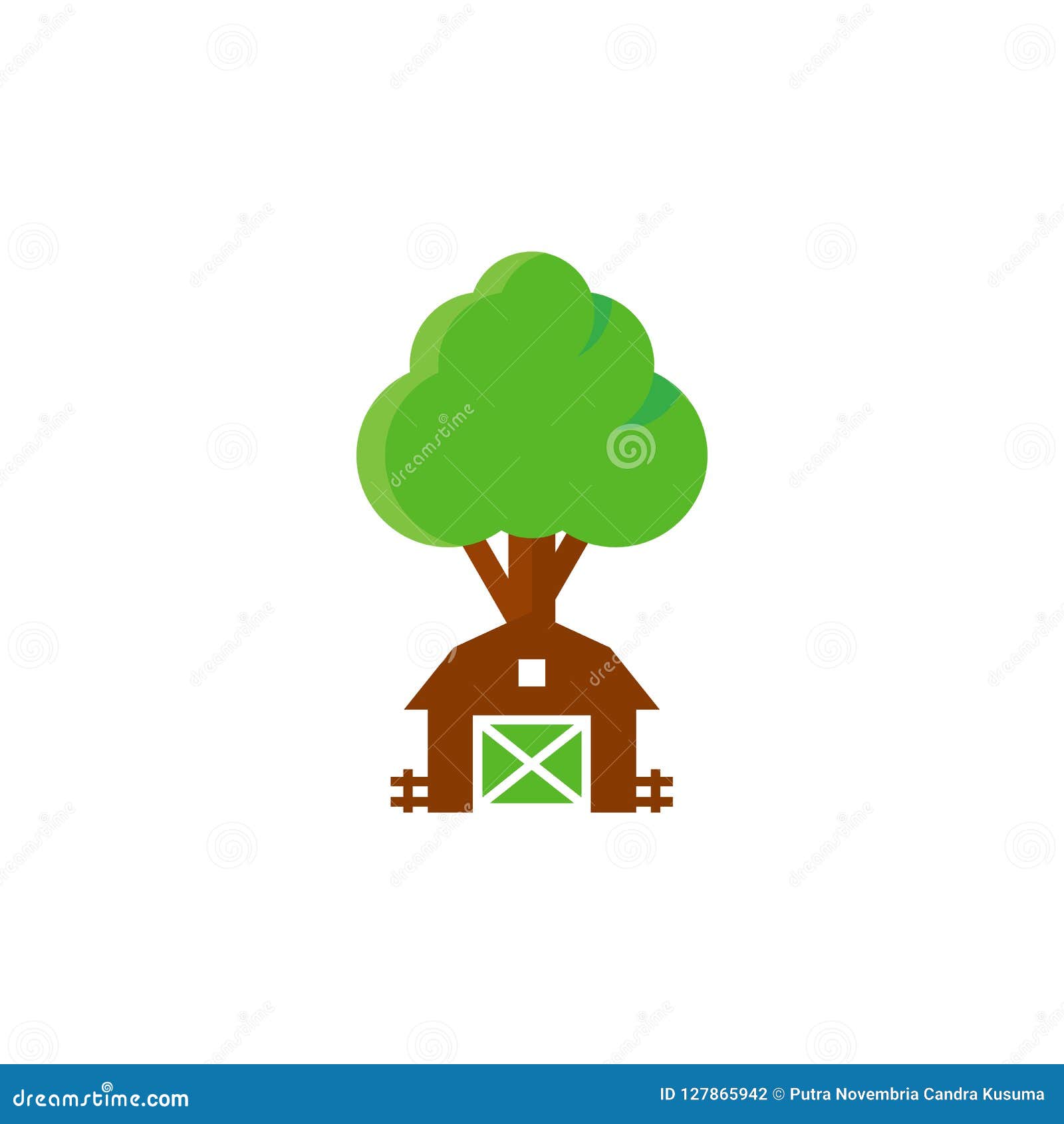 Arbre Logo Icon Design De Grange Illustration de Vecteur - Illustration ...