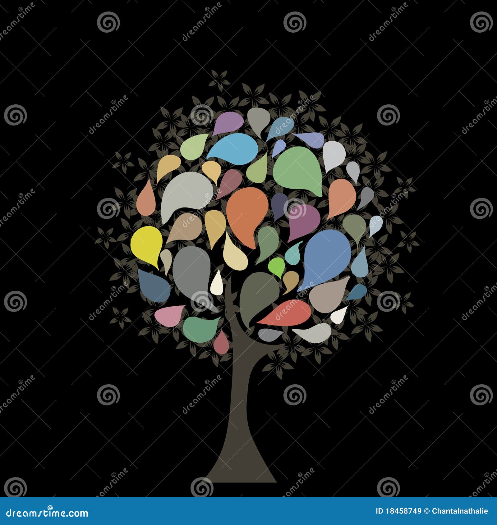 Arbre multicolore abstrait illustration de vecteur. Illustration du ...