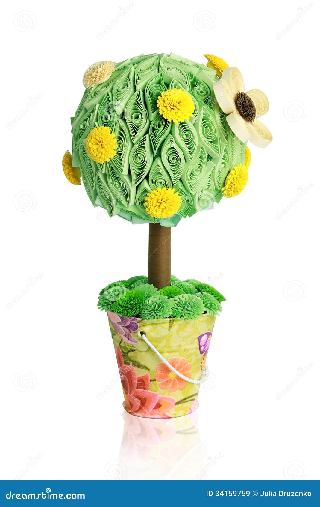 Arbre quilling mignon image stock. Image du été, spirale - 34159759