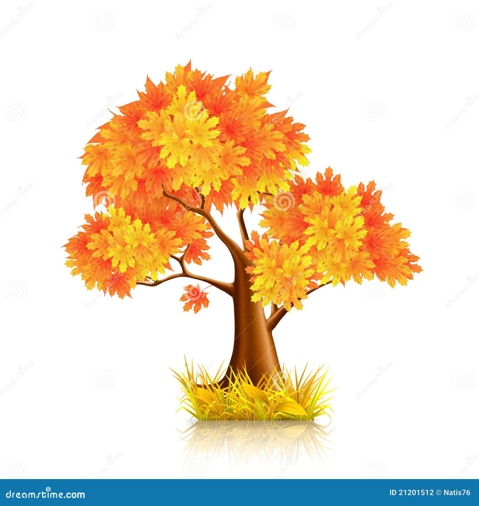 Arbre rouge illustration de vecteur. Illustration du saisonnier - 21201512