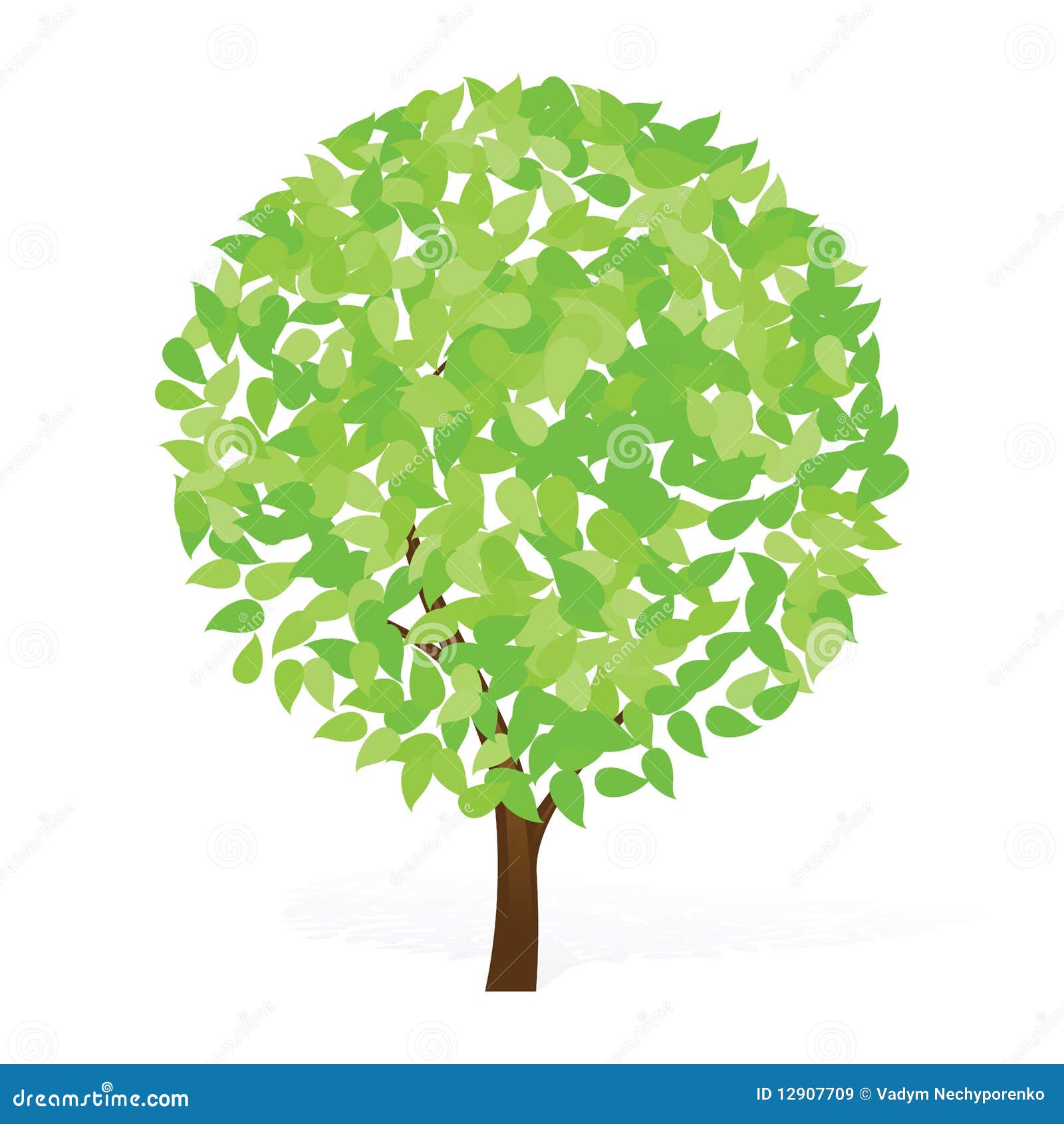 Arbre vert illustration de vecteur. Illustration du signe - 12907709