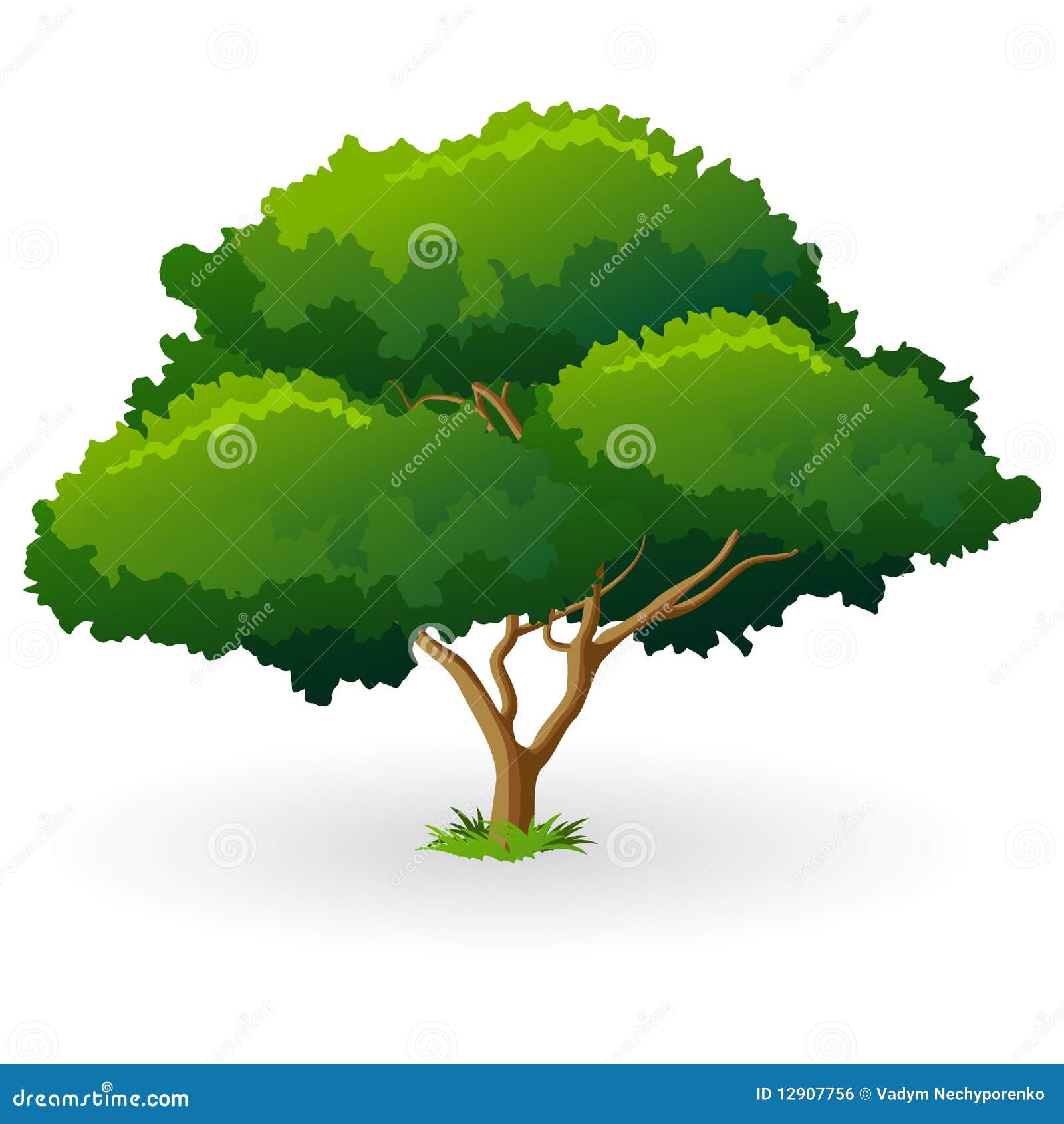 Arbre vert illustration de vecteur. Illustration du abstrait - 12907756