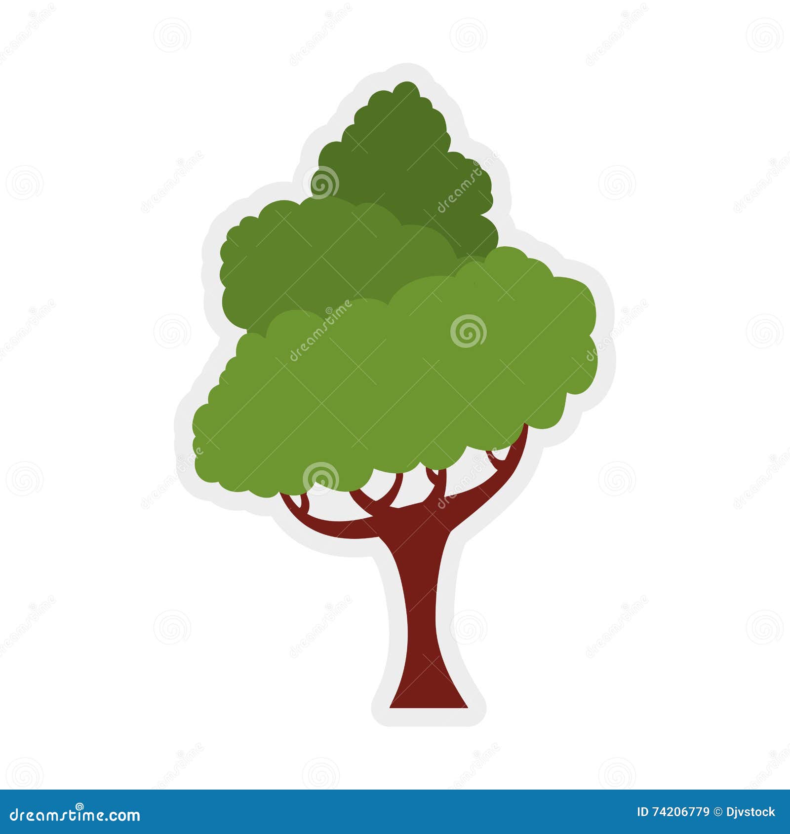 Arbre Vert De Graphisme Conception De Nature Dessin De Vecteur ...