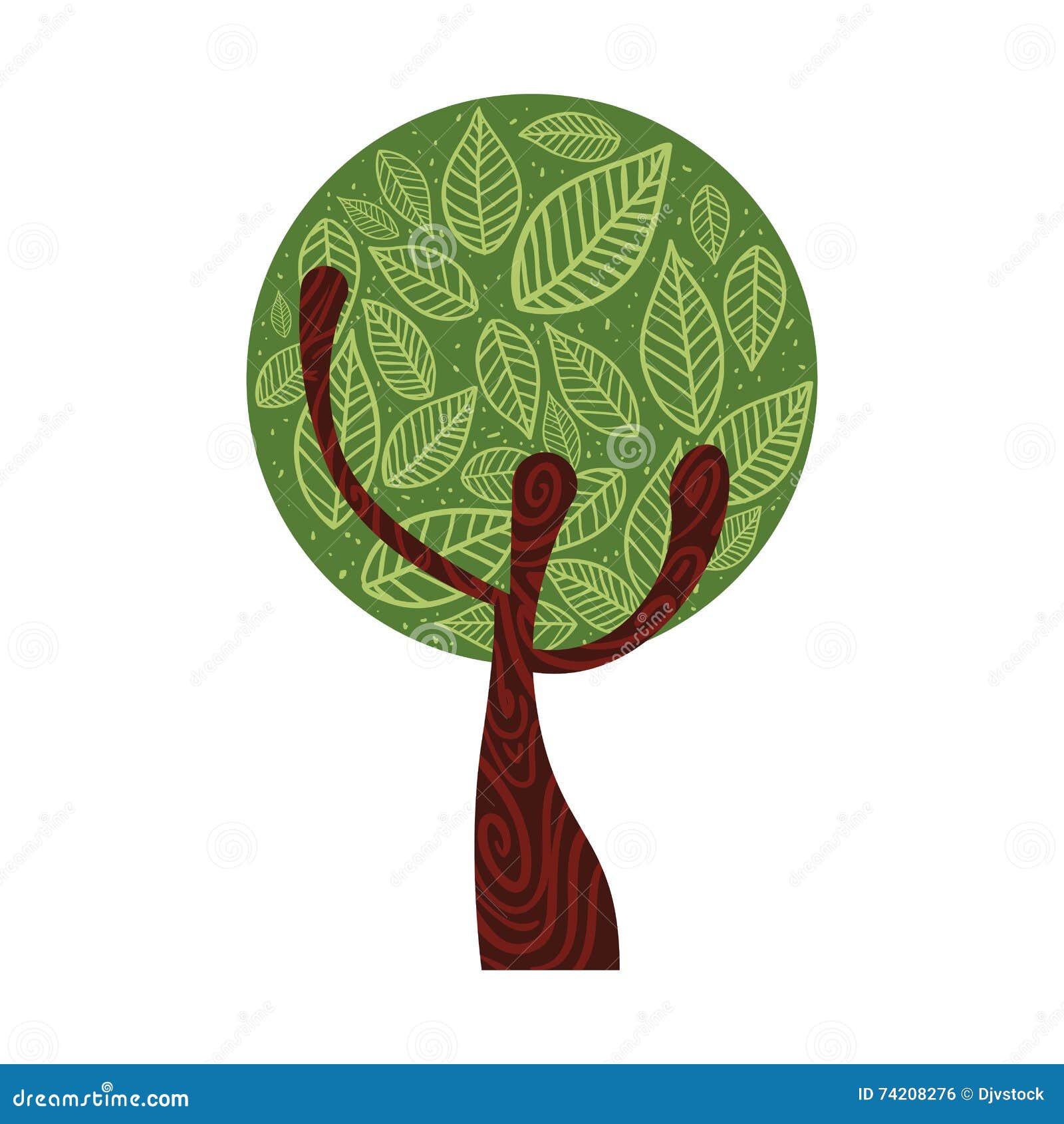 Arbre Vert De Graphisme Conception De Nature Dessin De Vecteur ...