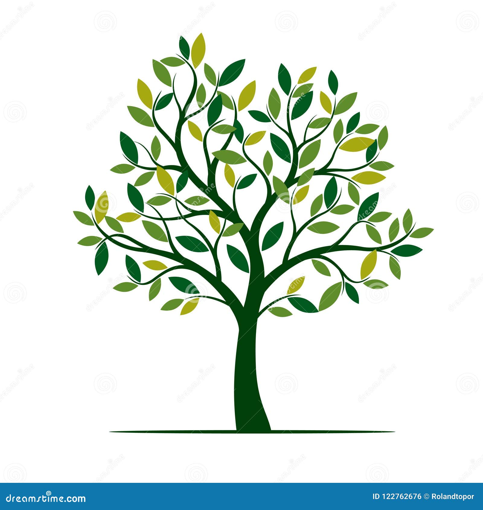 Arbre Vert De Source Illustration De Vecteur Illustration de Vecteur ...