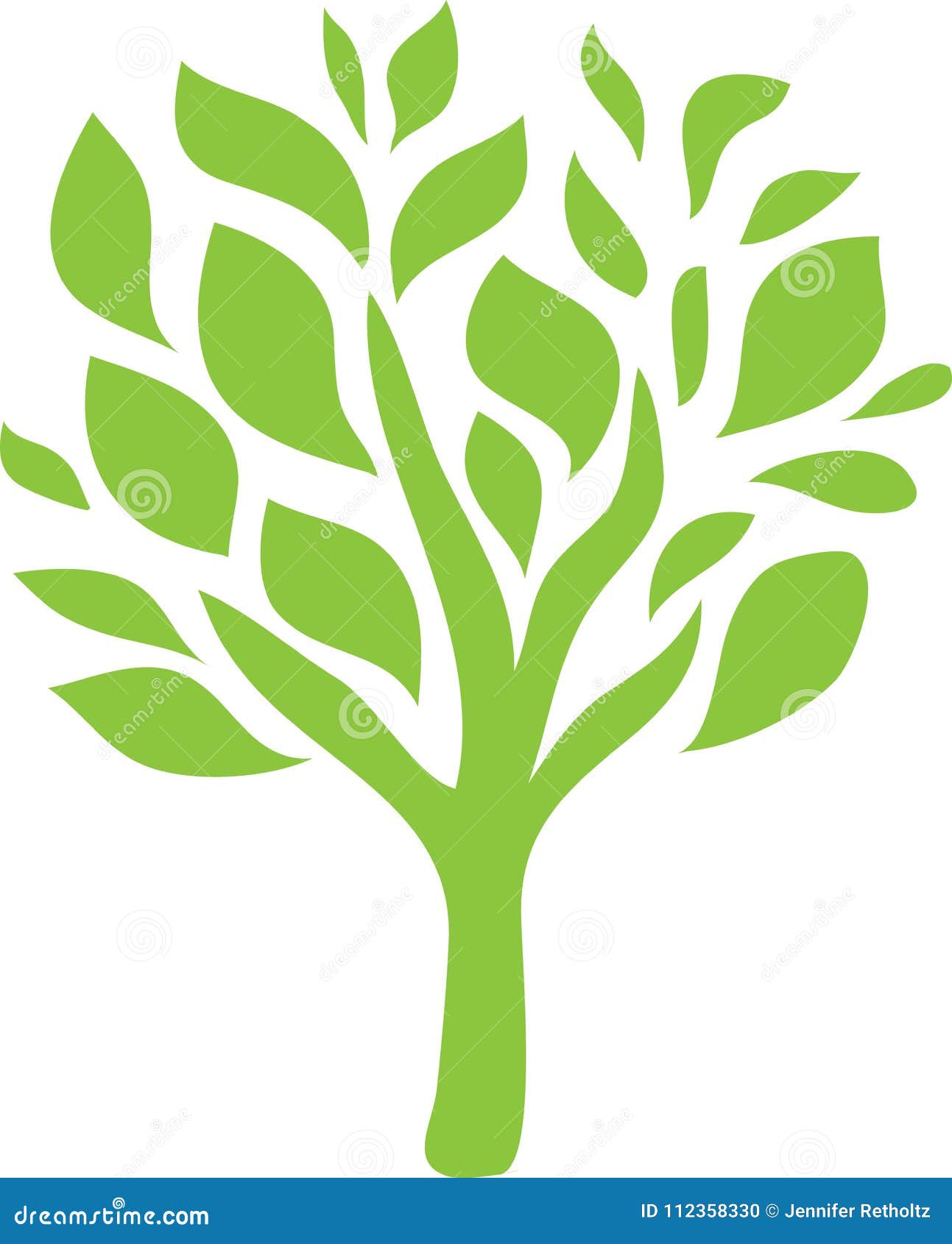 Arbre vert Logo Line Art illustration stock. Illustration du brochure ...
