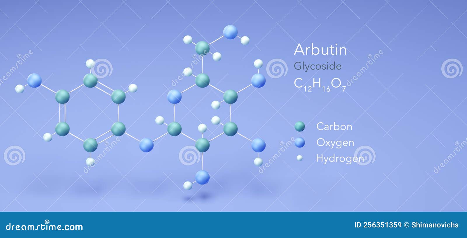 Arbutin, Molecular Structures, Glycoside, 3d Model, Structural Chemical ...